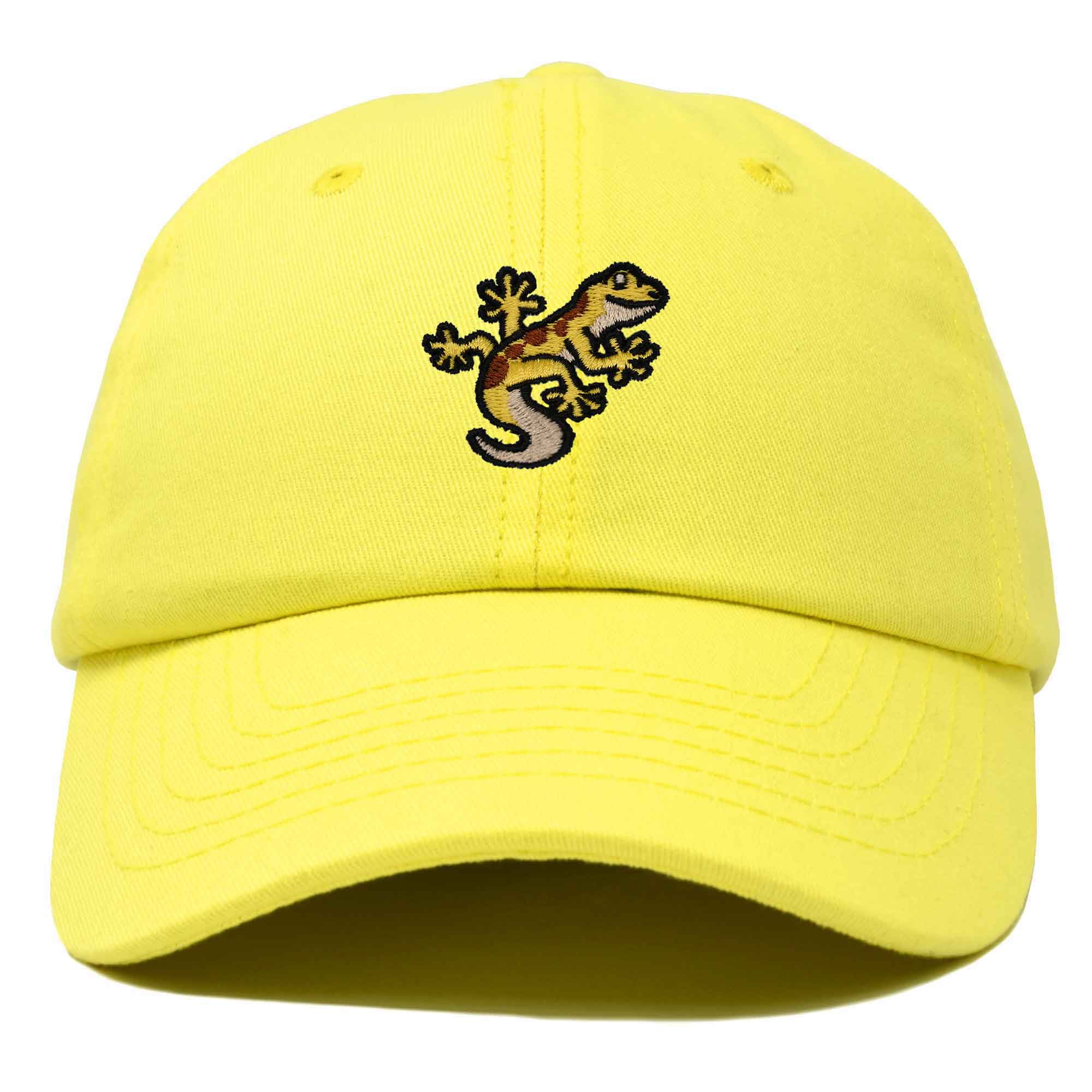 Dalix Gecko Cap Embroidered Mens Cotton Dad Hat Baseball Hat in Yellow ...