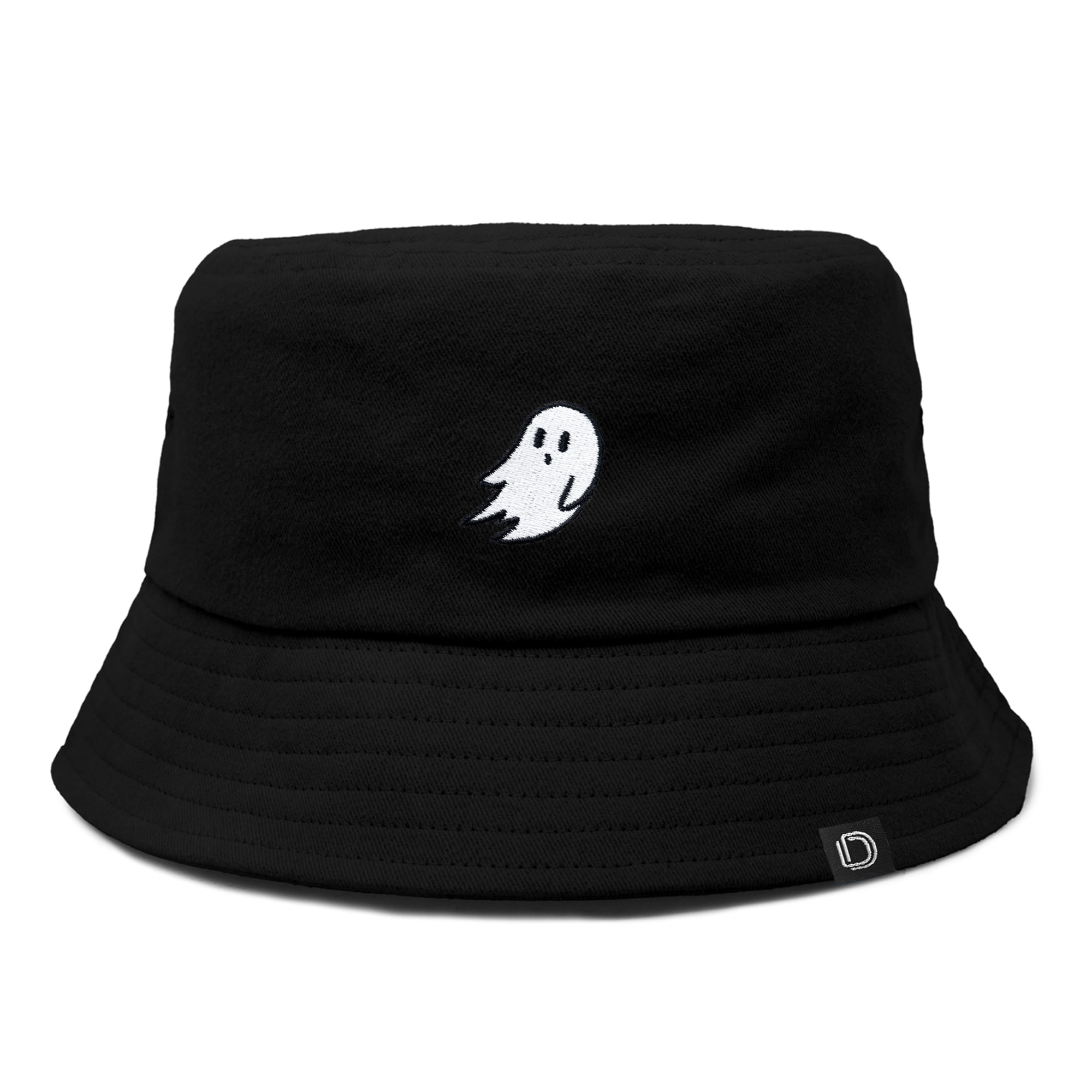 Dalix Ghost Cotton Bucket Hat Lightweight Outdoor Travel Beach Everyday Mens in Black M Medium ...