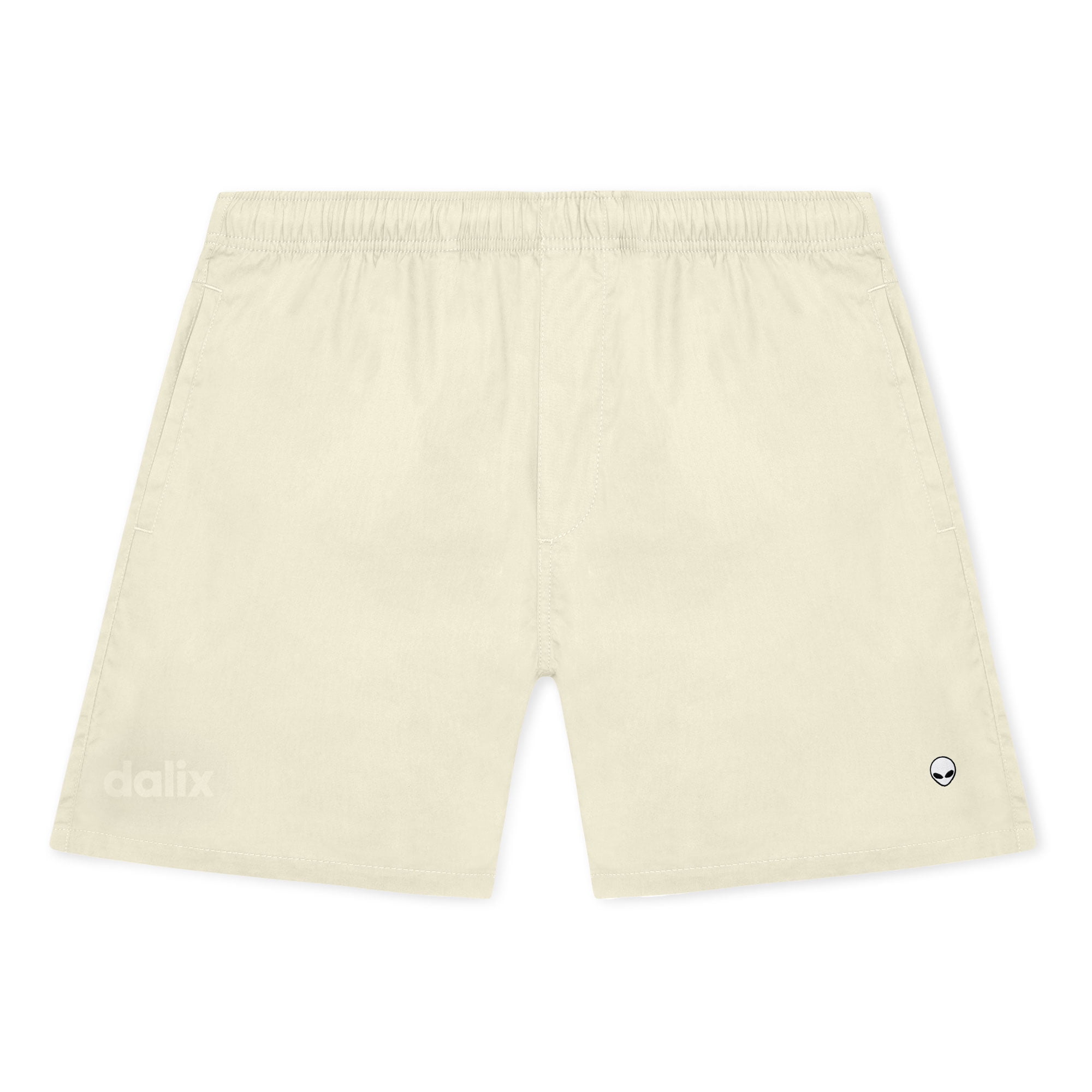 Dalix Lil Alien Beach Short Embroidered Casual Pocket Mesh Drawcord ...