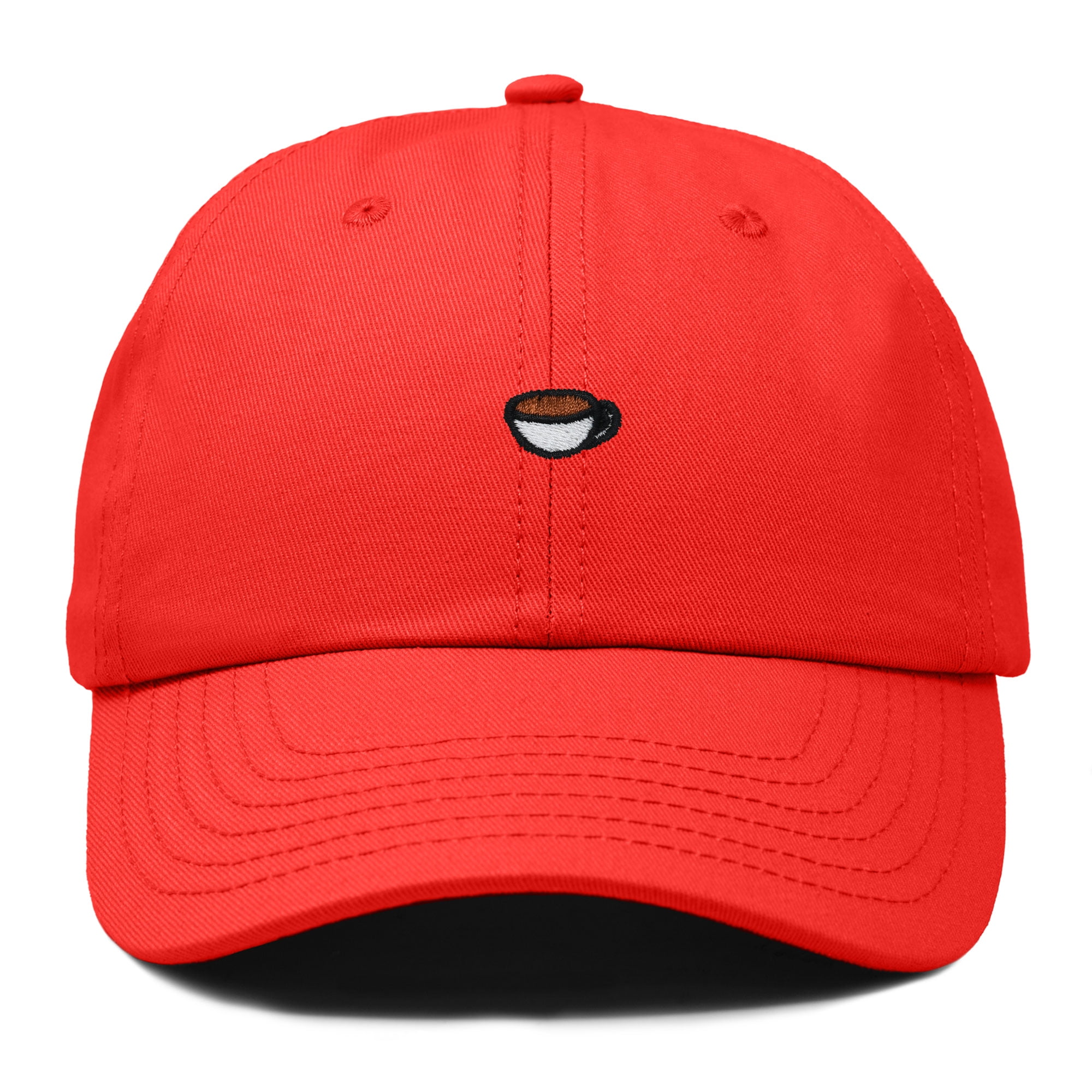 Dalix Lil Coffee Embroidered Cotton Cap Summer Food Outdoor Dad Hat Womens in Red - Walmart.com