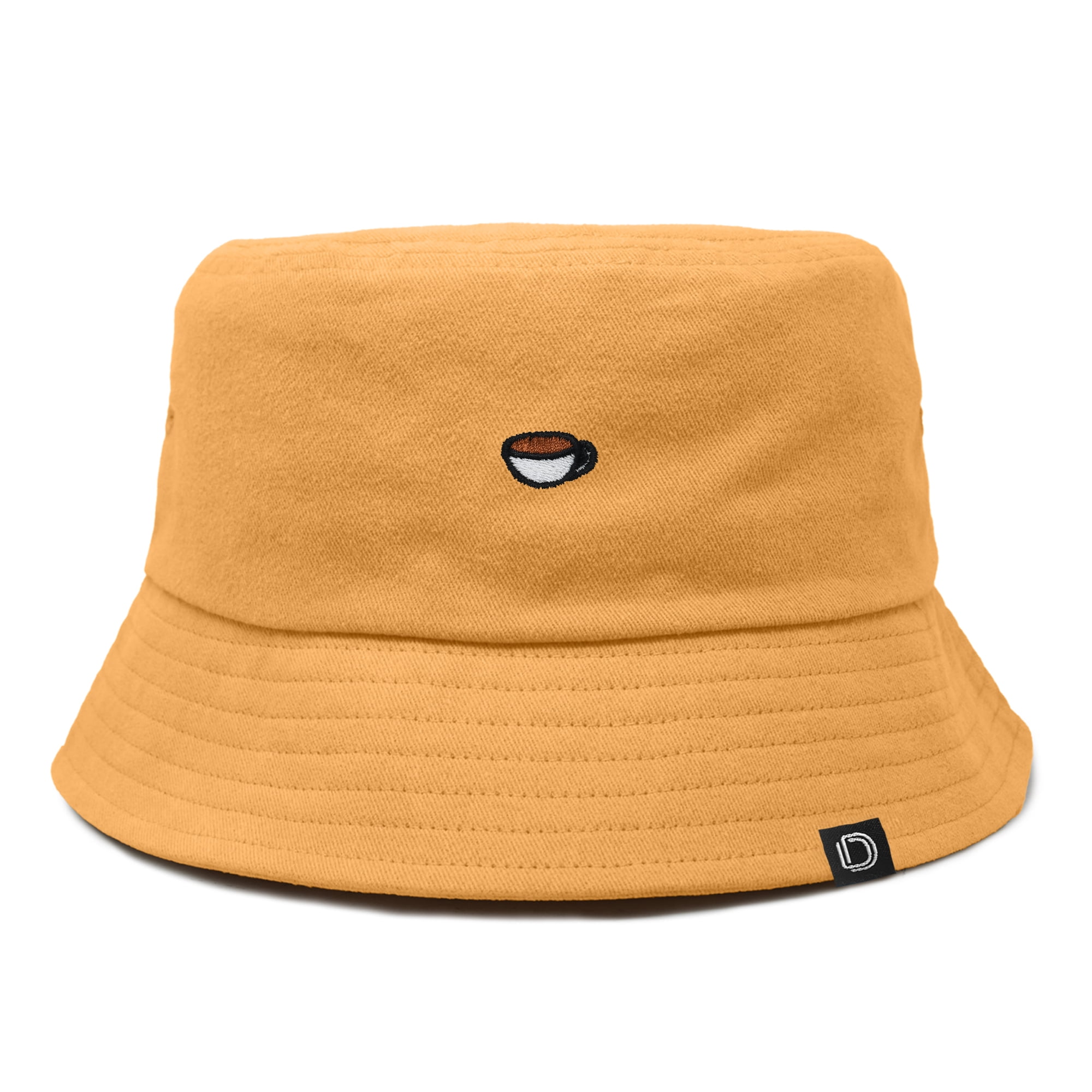 Dalix Lil Coffee Embroidered Cotton Summer Food Outdoor Bucket Hat ...
