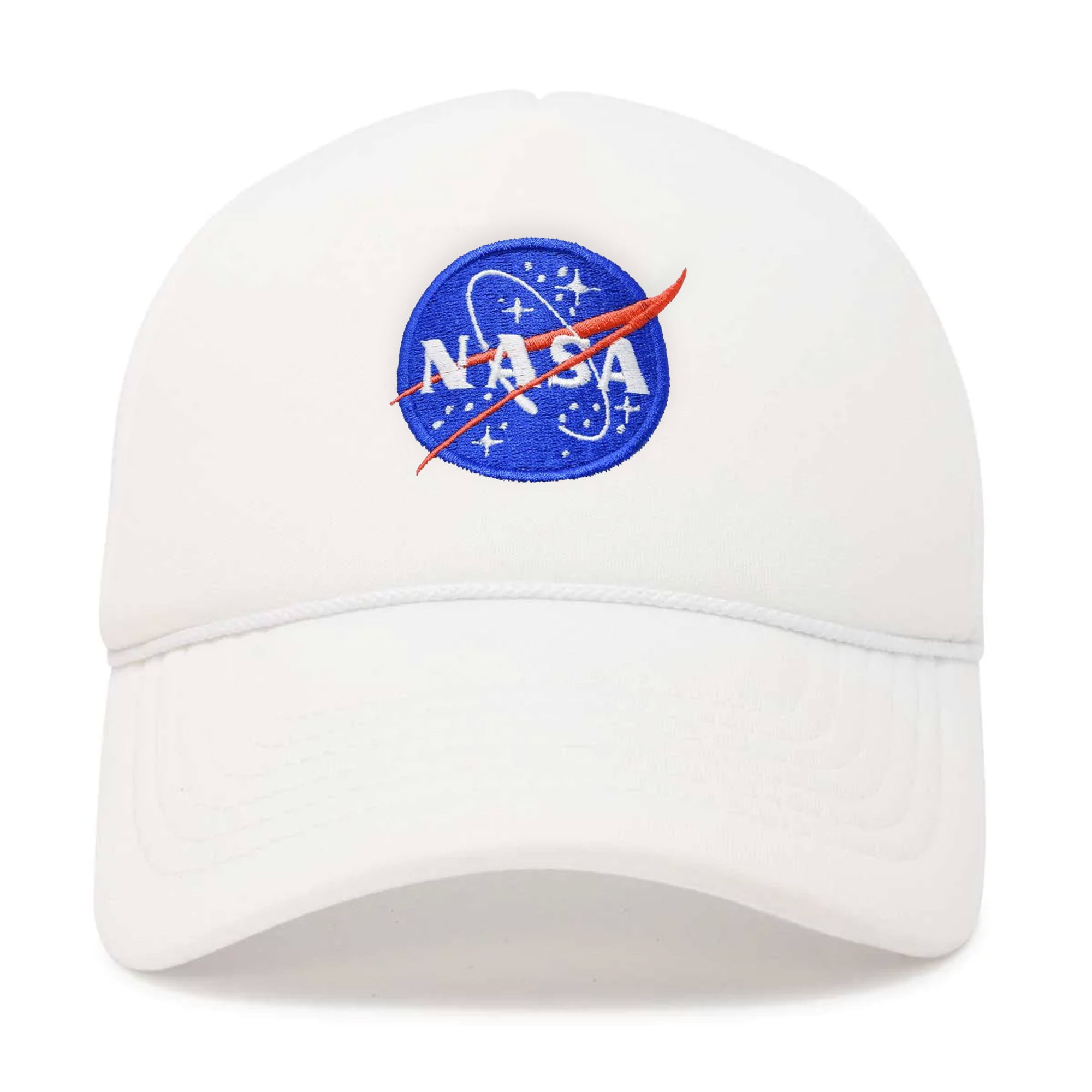 Dalix NASA Meatball Insignia Embroidered Trucker Hat in White - Walmart.com