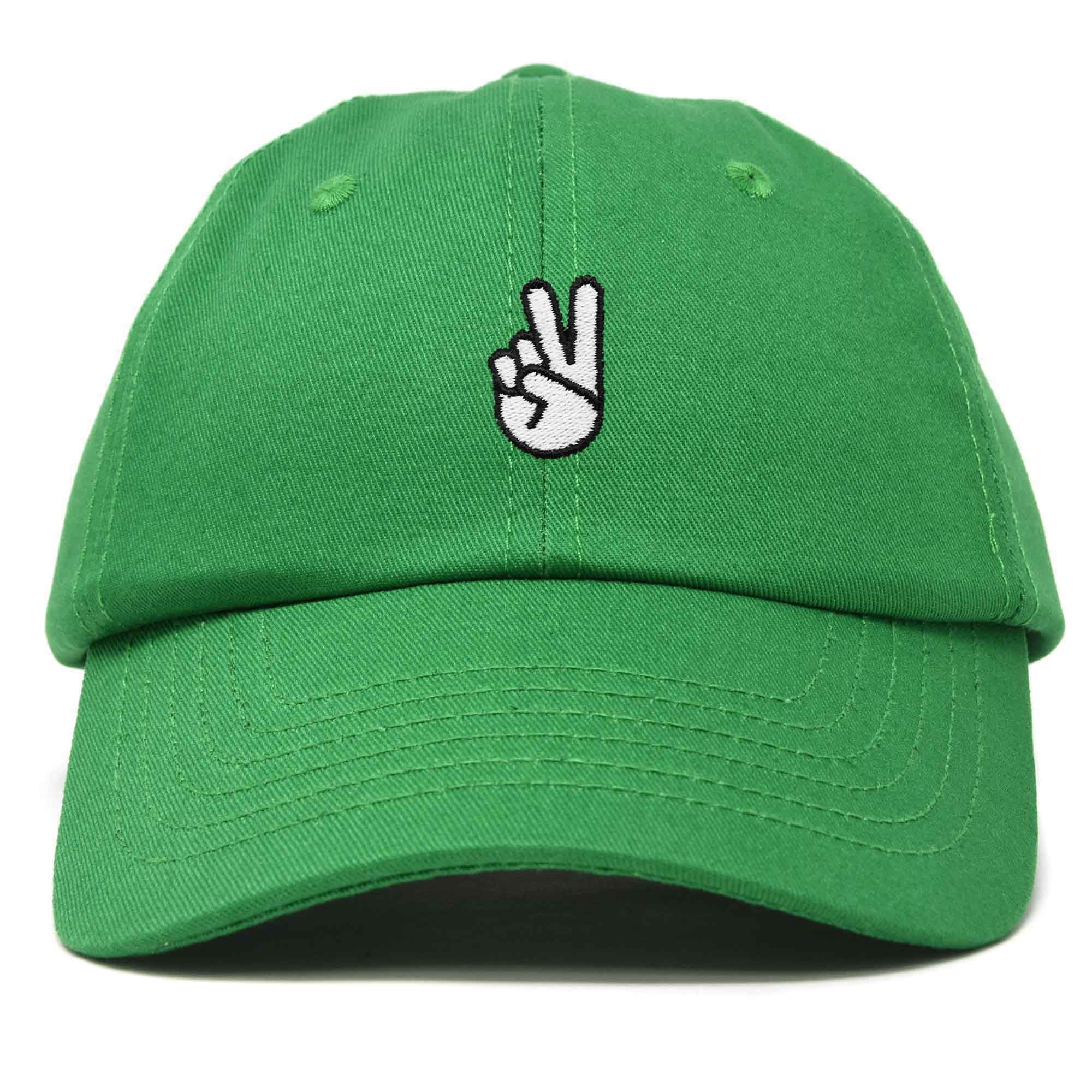 Dalix Peace Sign Embroidered V Cotton Dad Hat Baseball Cap Adjustable ...