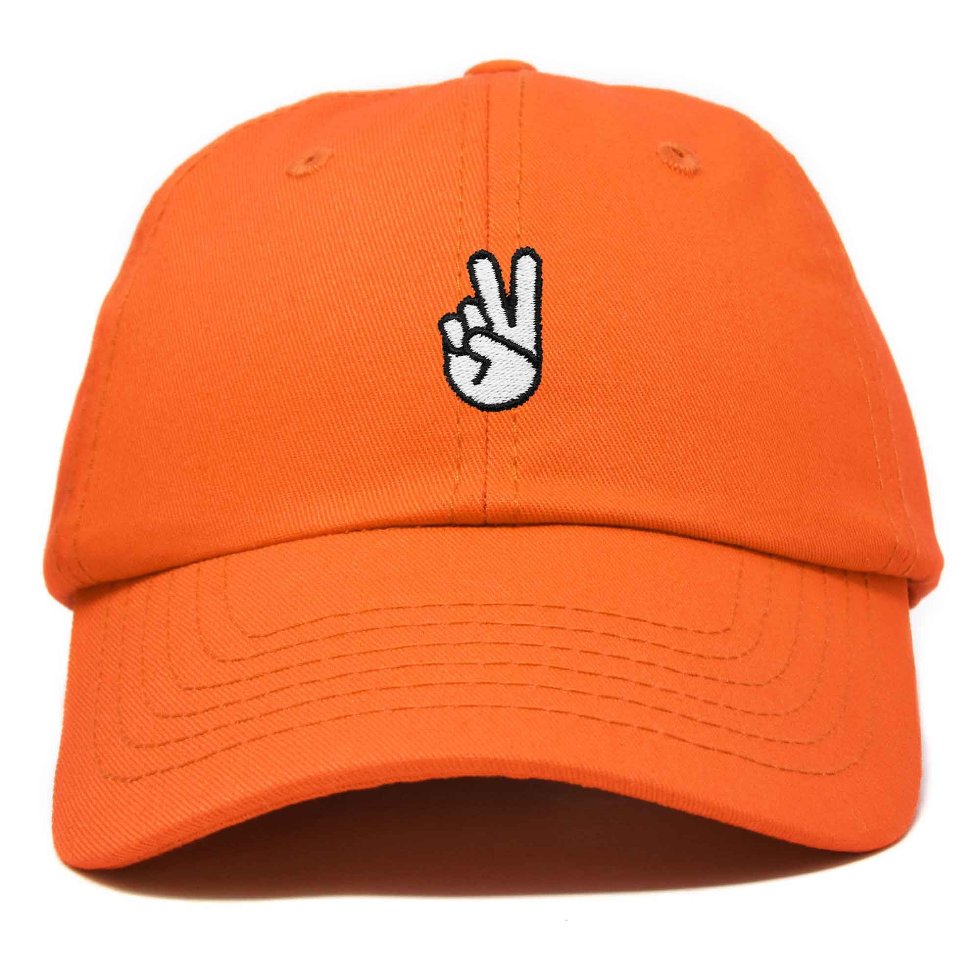 Dalix Peace Sign Embroidered V Cotton Dad Hat Baseball Cap Adjustable ...