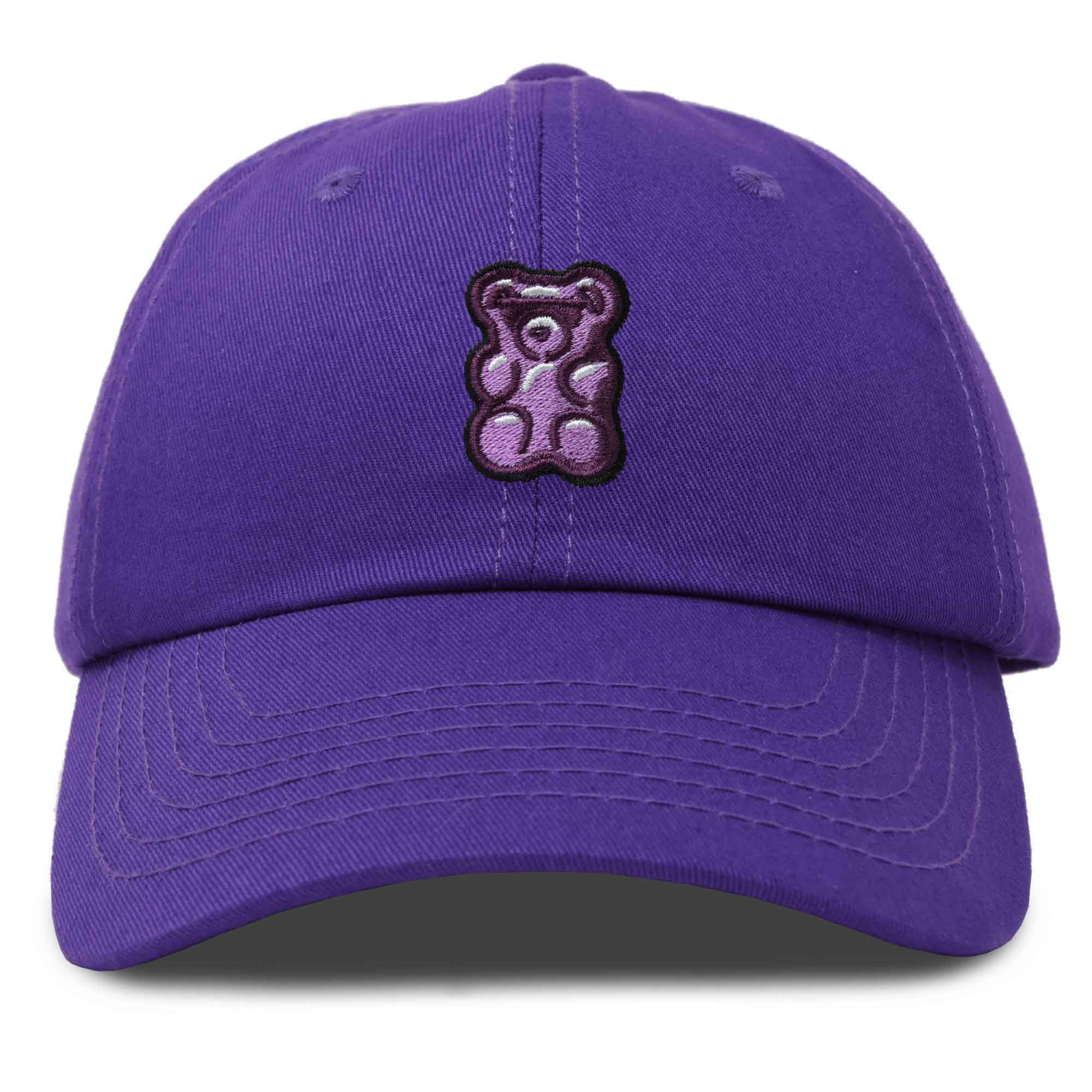 Dalix Purple Gummy Embroidered Cotton Dad Hat Baseball Cap Adjustable ...