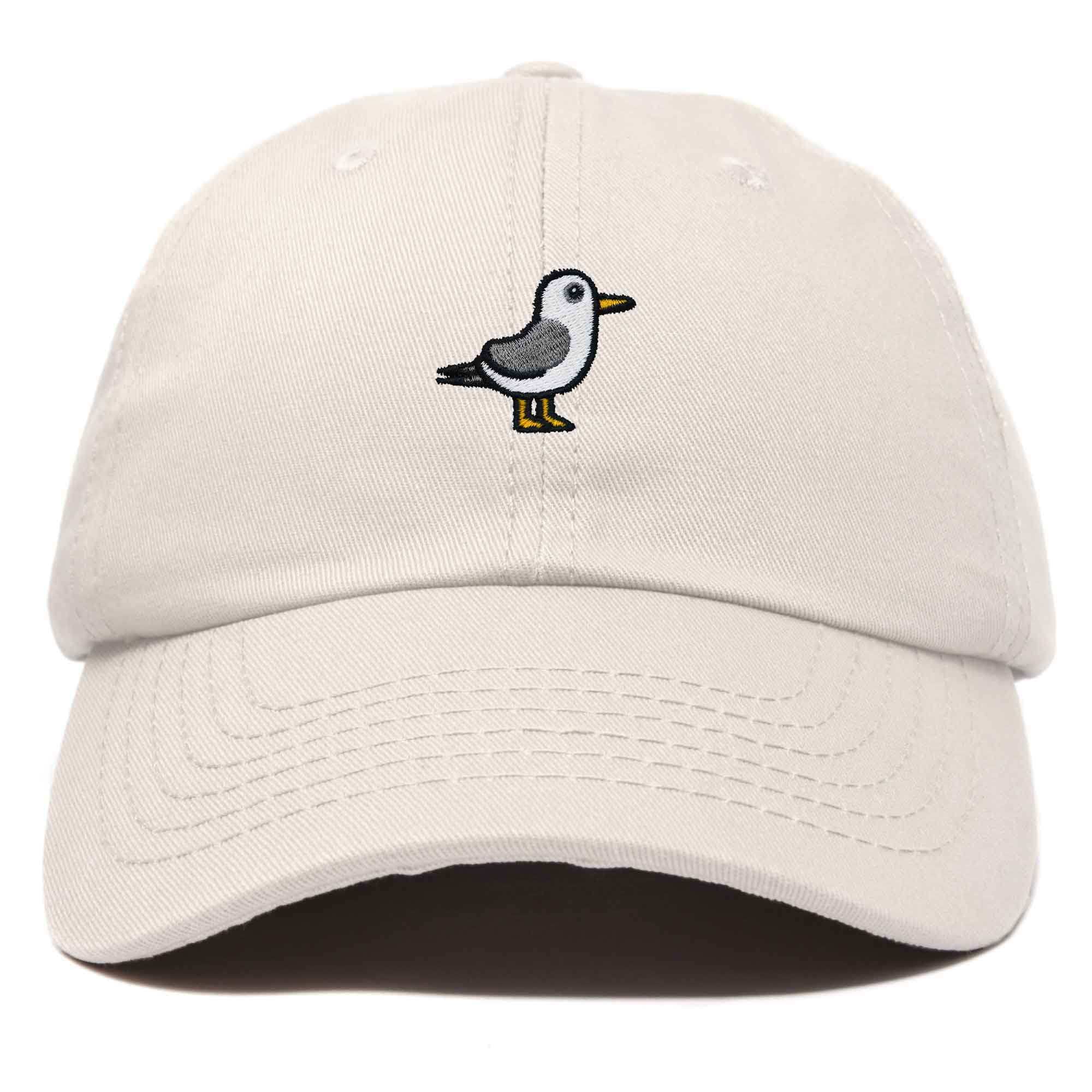 Dalix Seagull Embroidered Cap Cotton Baseball Hat Bird Womens in Beige ...