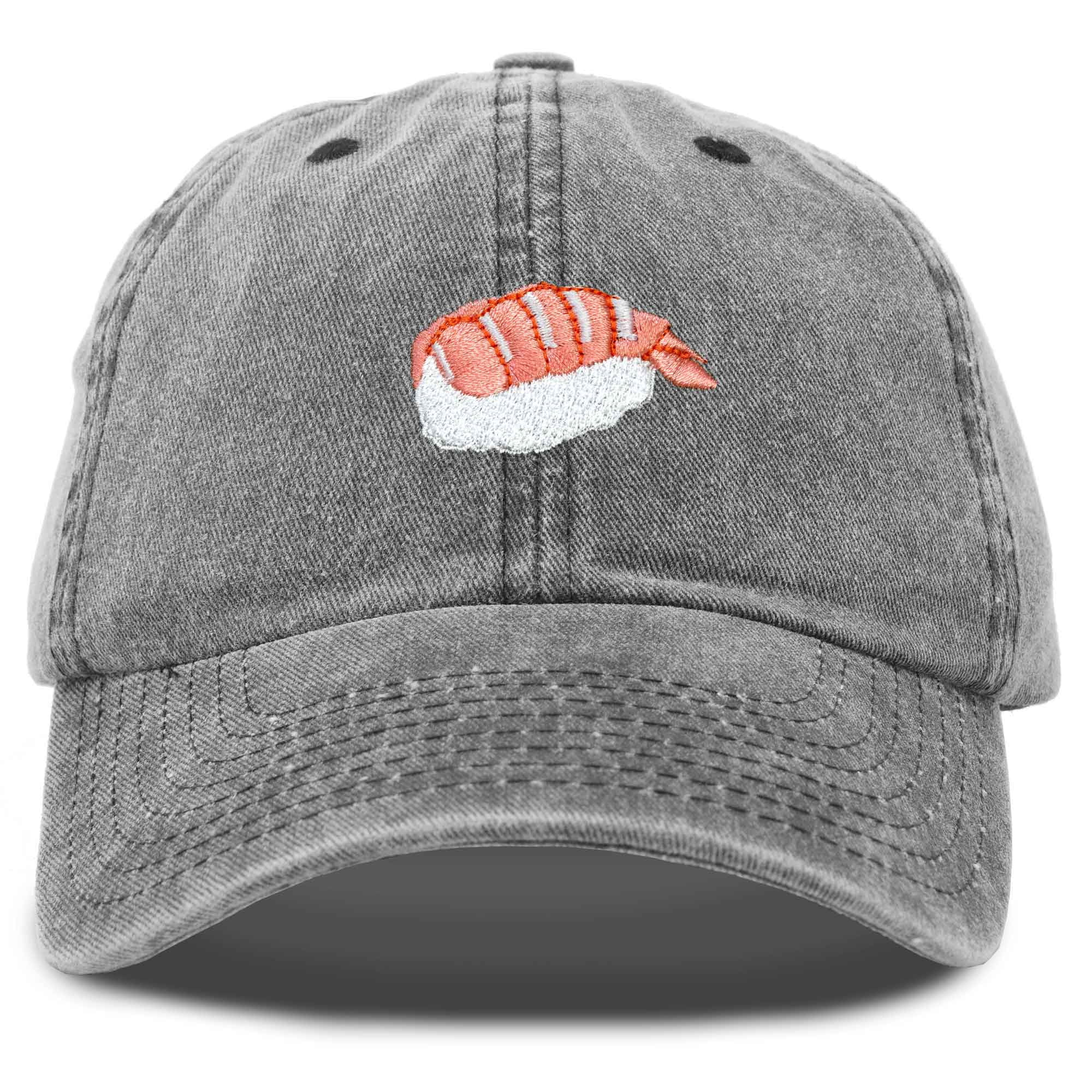 Dalix Shrimp Nigiri Embroidered Sushi Cotton Dad Hat Baseball Cap ...