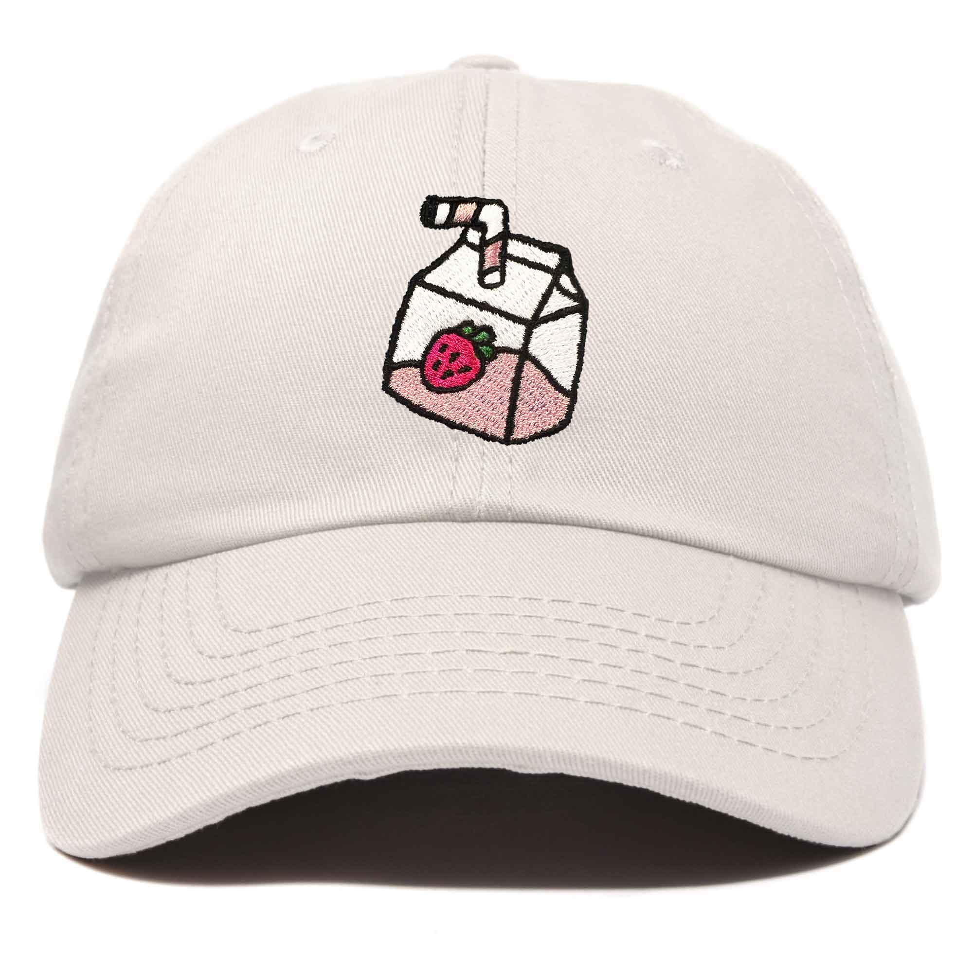 Dalix Strawberry Milk Embroidered Womens Cotton Dad Hat Baseball Cap in ...