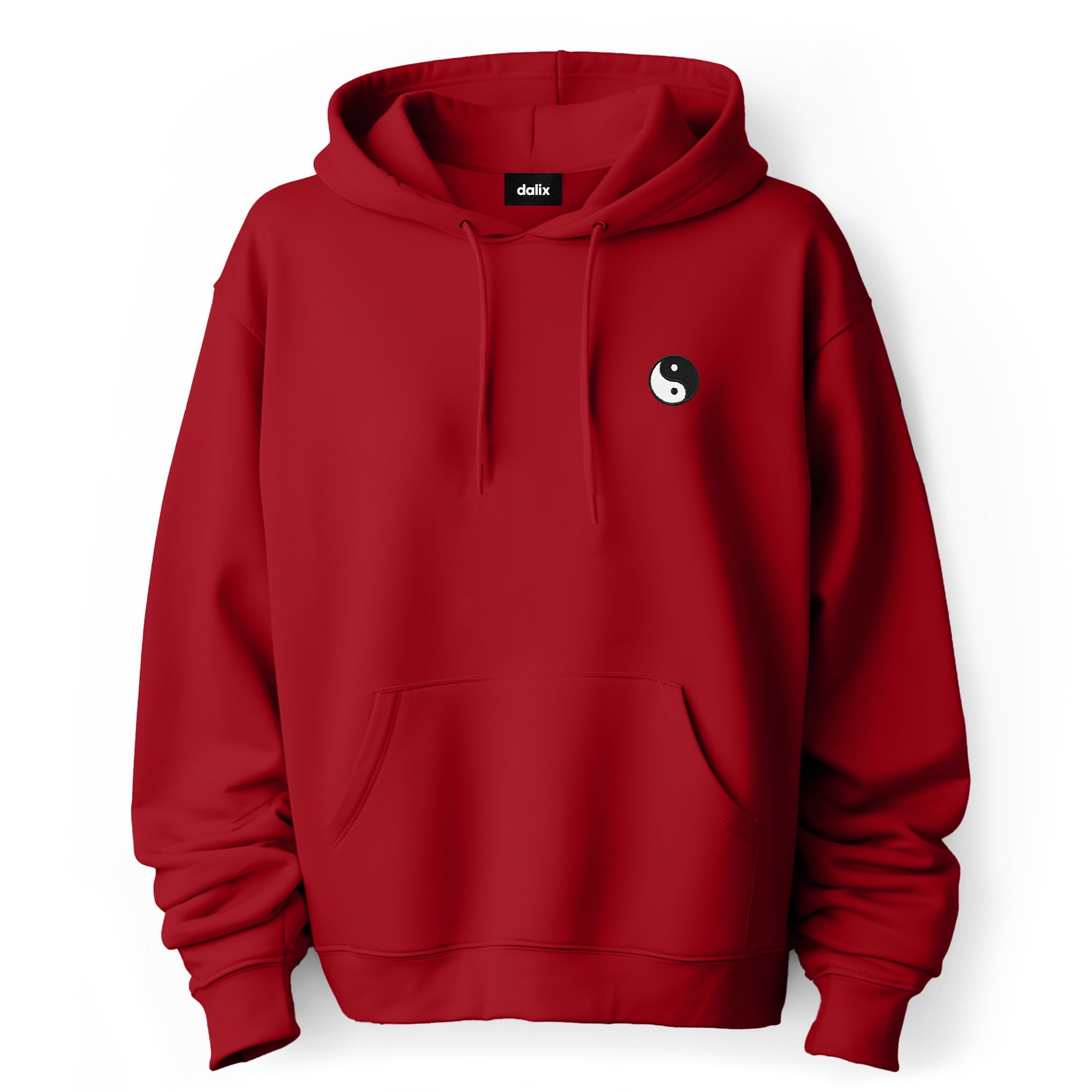 Dalix Yin Yang Embroidered Fleece Zip Hoodie Cold Fall Winter Mens in ...