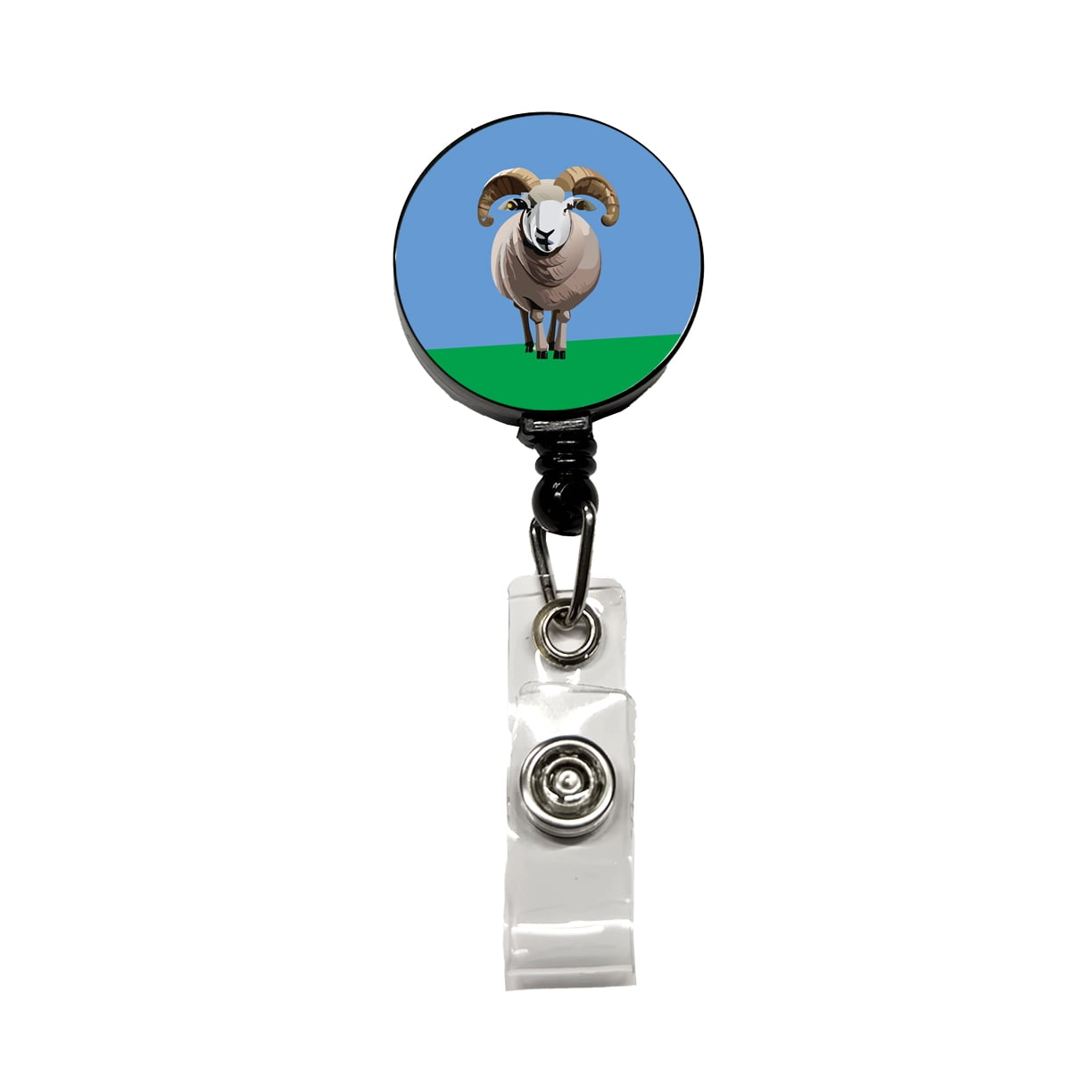 Dall Sheep Thinhorn Wild Staring Retractable Reel ID Badge Key Card ...