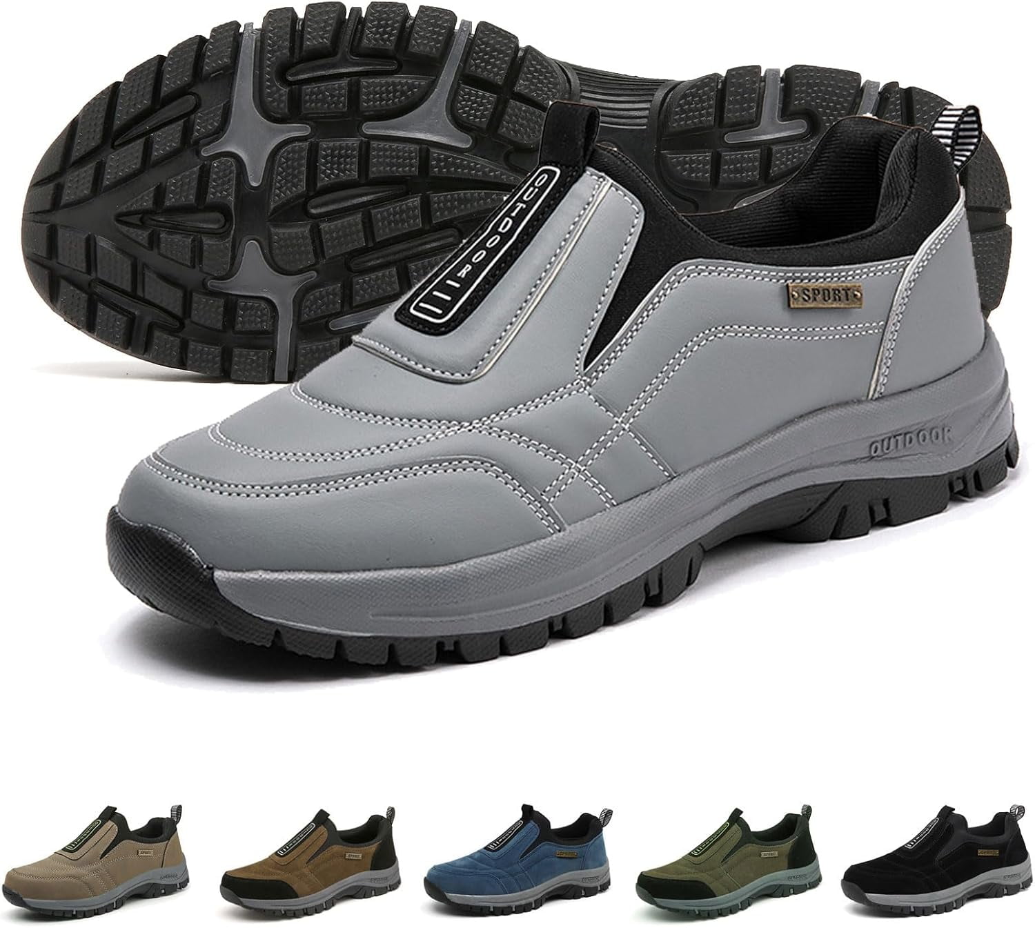 Dallader Men's Comfortable Waterproof Orthopedic Walking Shoes ...