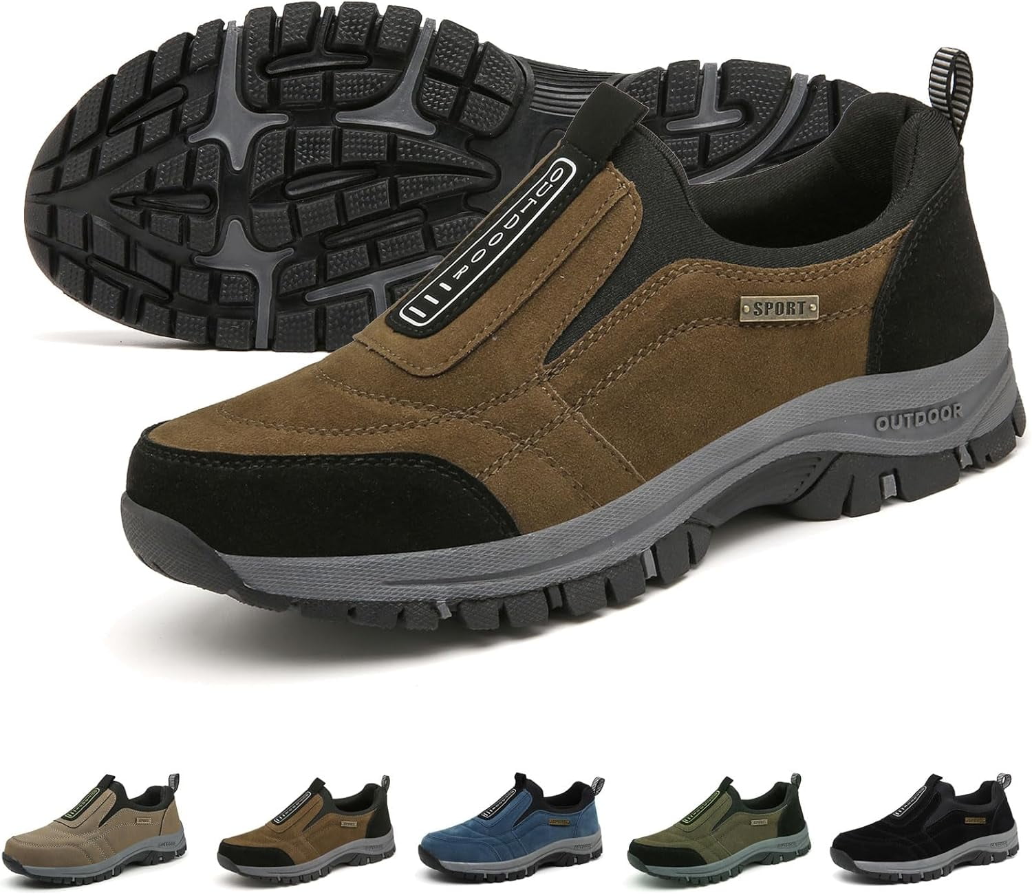Dallader Men's Comfortable Waterproof Orthopedic Walking Shoes ...