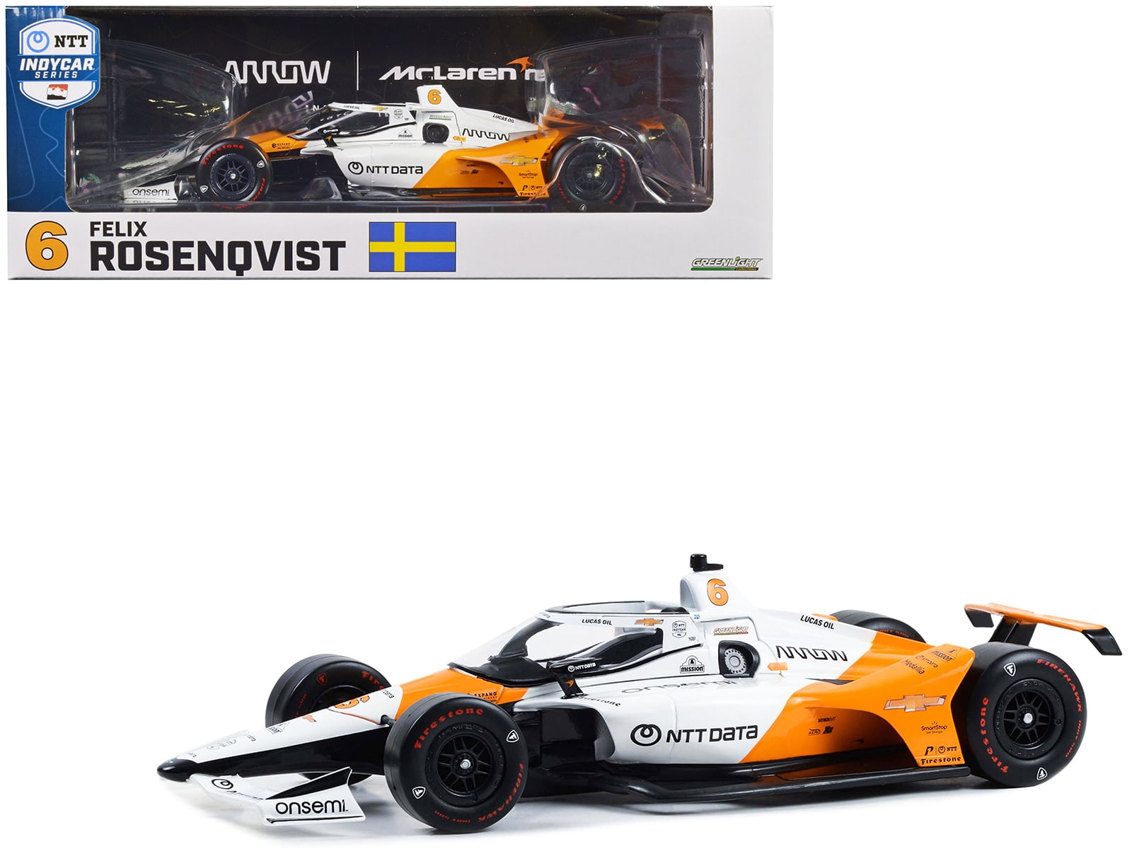 Dallara IndyCar #6 Felix Rosenqvist "NTT DATA" Arrow McLaren "60th ...