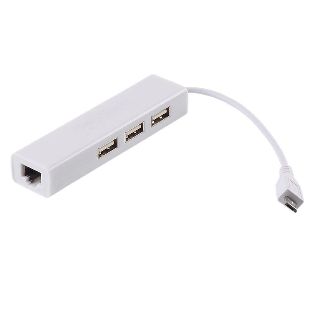 Dallas 3 Port Micro USB 2 0 HUB to RJ45 Network Ethernet Adapter for ...