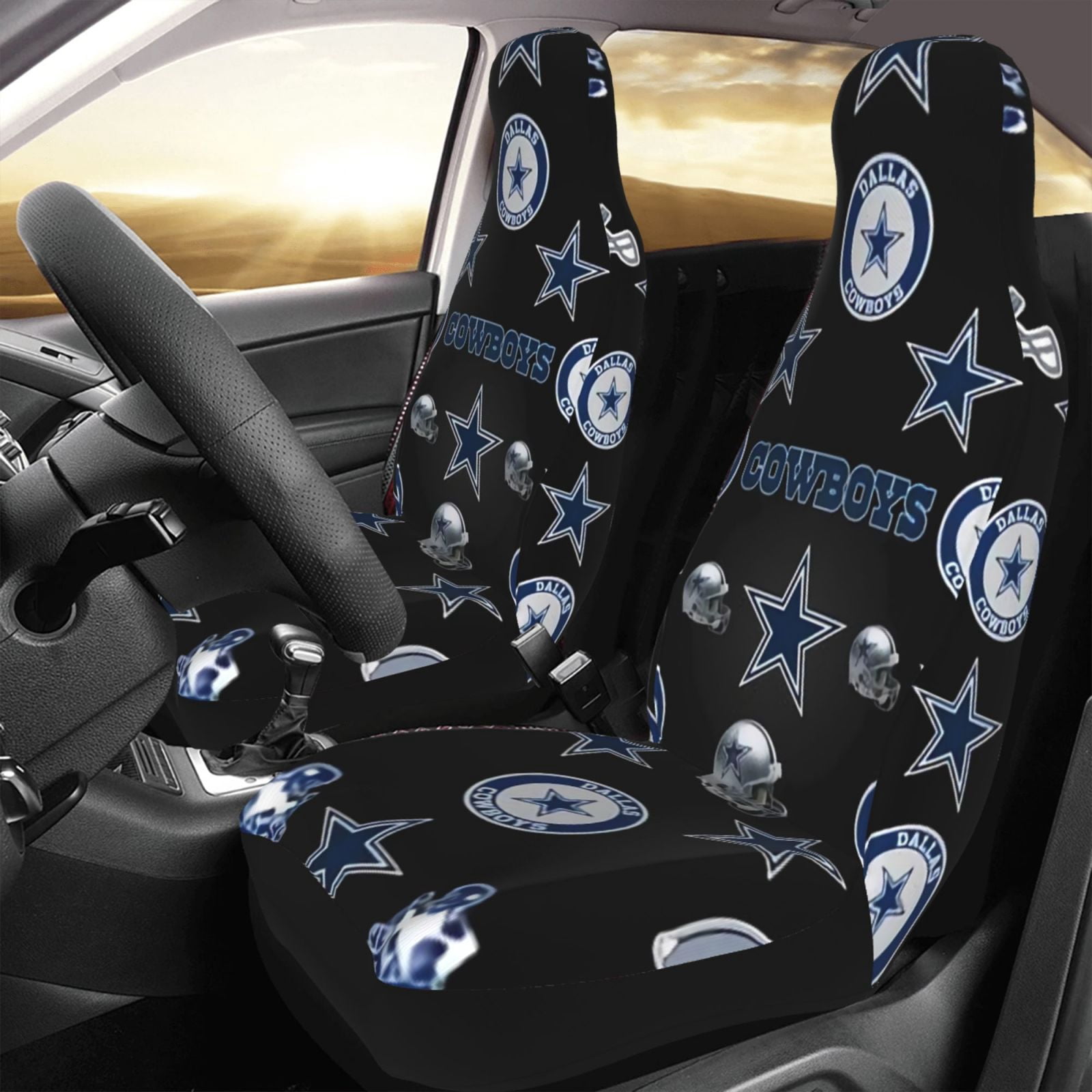 Dallas America Football Team-Inspired Car Seat Covers 2-Pack - Non-Slip ...