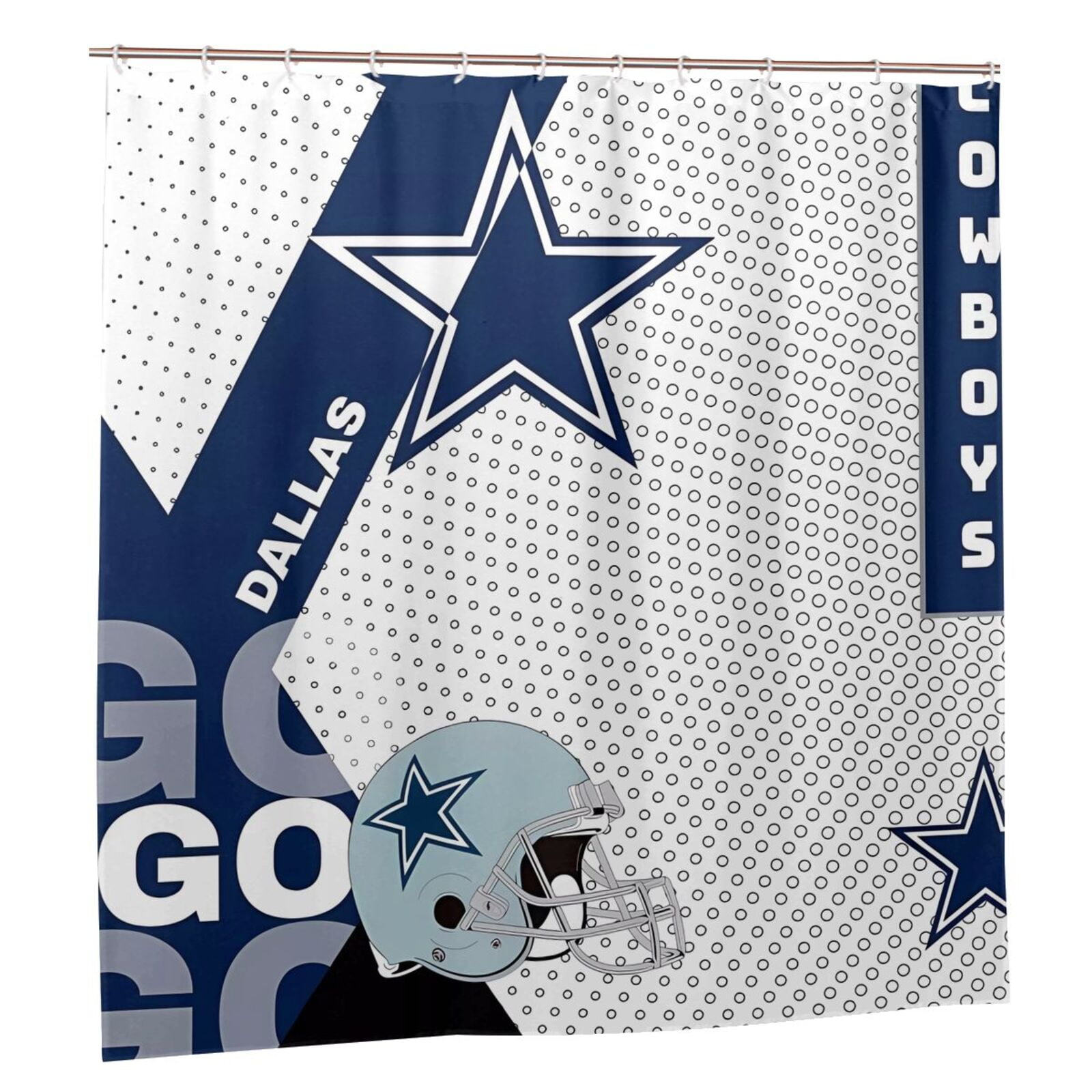 Dallas America Football Team-Inspired Waterproof Shower Curtain 72x72in ...