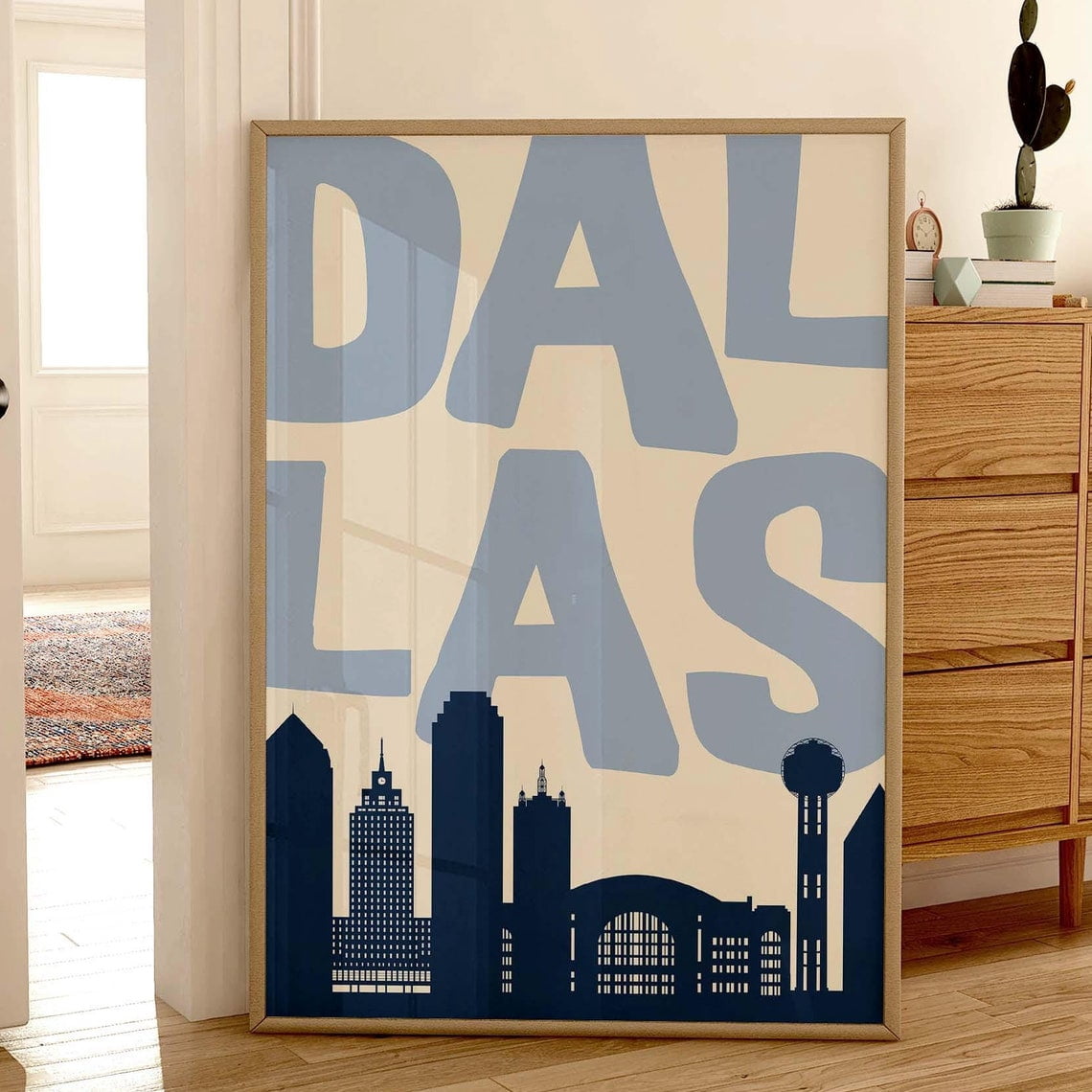Dallas Art Print Vintage Dallas Wall Art Trendy Home Decor Retro Dallas ...