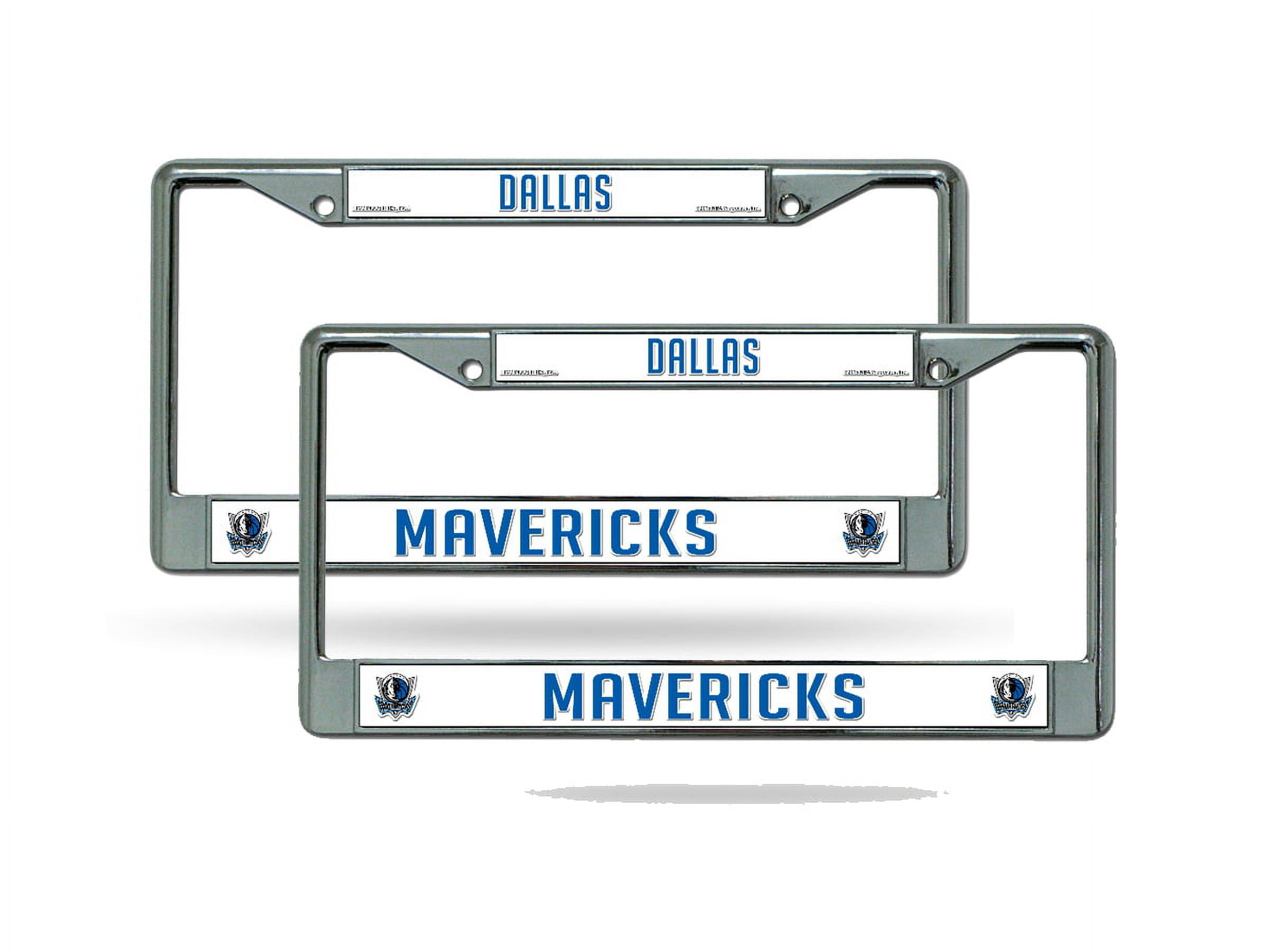 Dallas Basketball Mavericks Mavs Chrome Metal License Plate Frame - Set ...