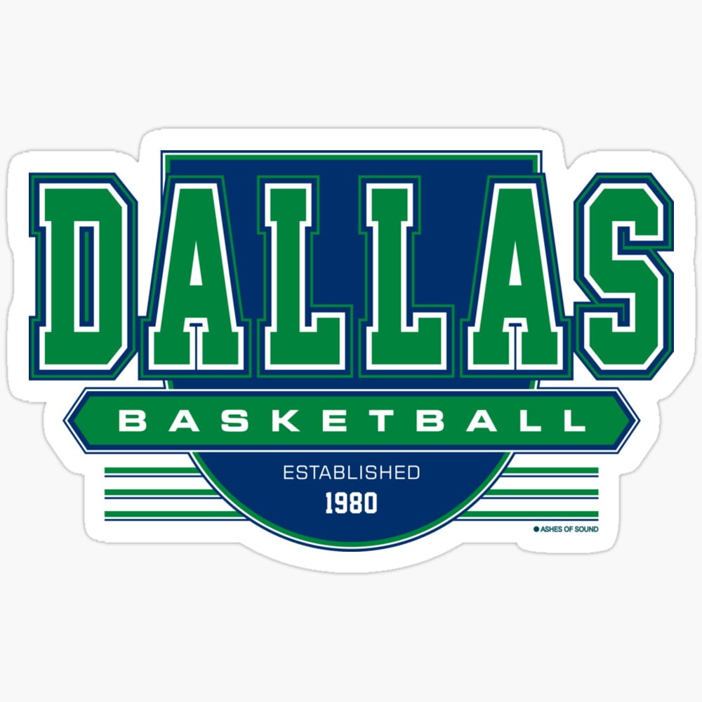 Dallas Basketball Sticker, Vintage Mavericks Inspired 90S Throwback ...