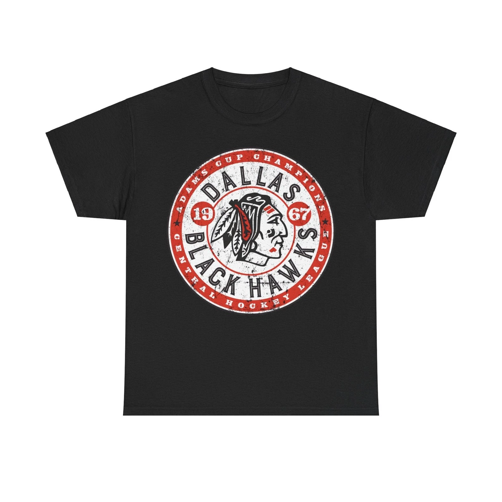 Dallas Black Hawks 1967 Vintage Ice Hockey Heritage Unisex T-Shirt, up ...