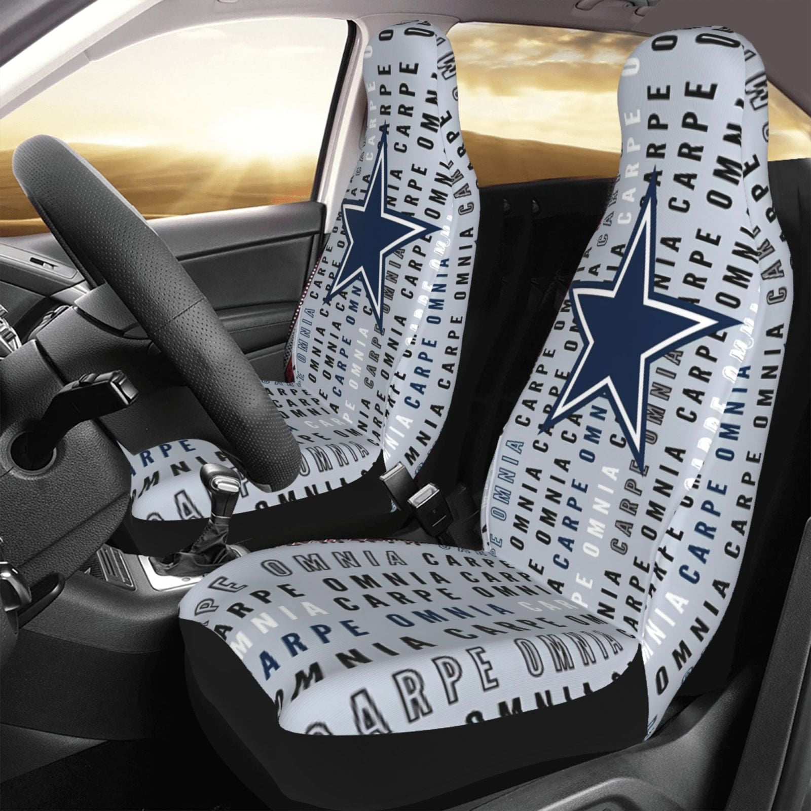 Dallas City Football Team Car Seat Covers (2-Pack)Dust and Stain ...