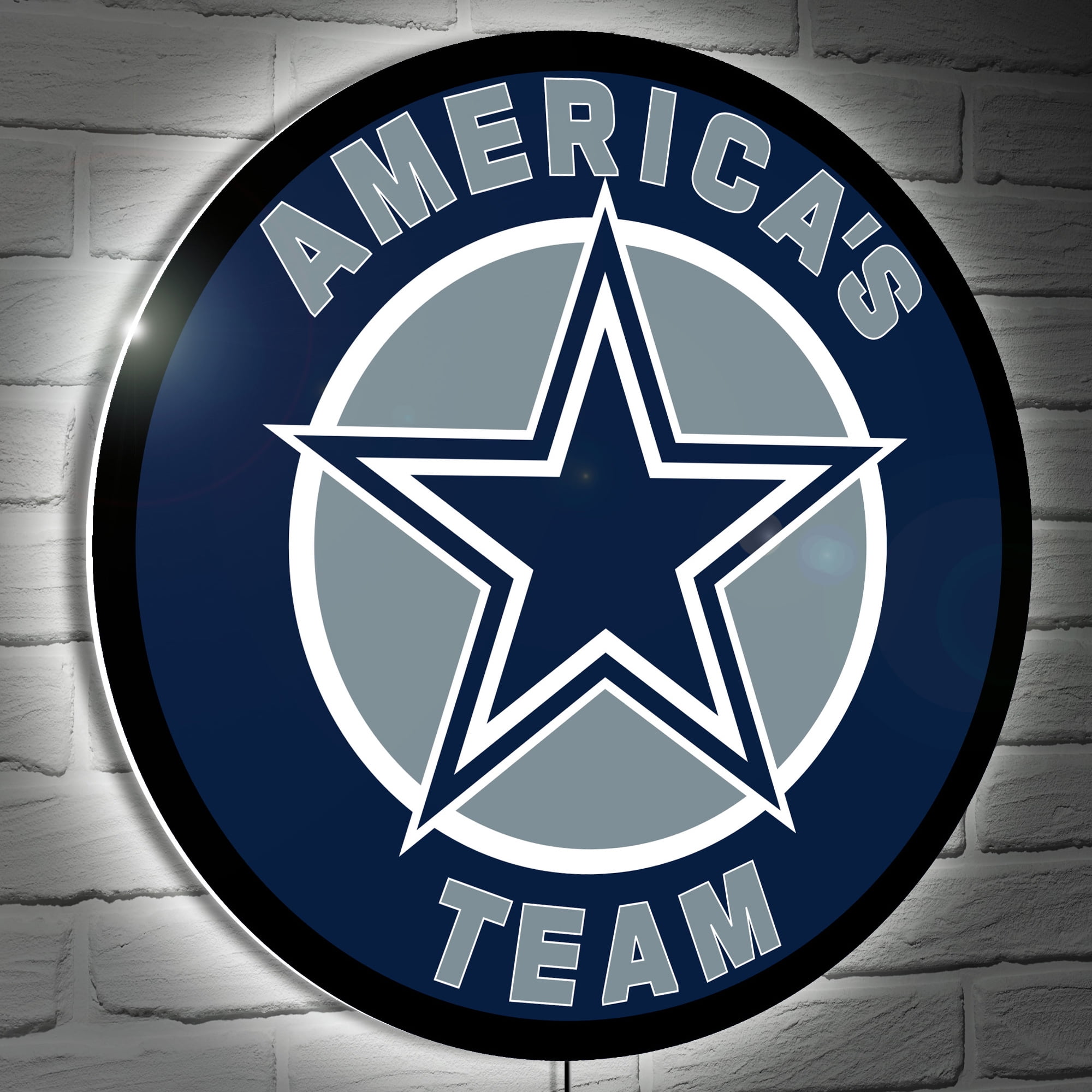 Dallas Cowboys 23" LED Slogan Round Wall Sign - Walmart.com
