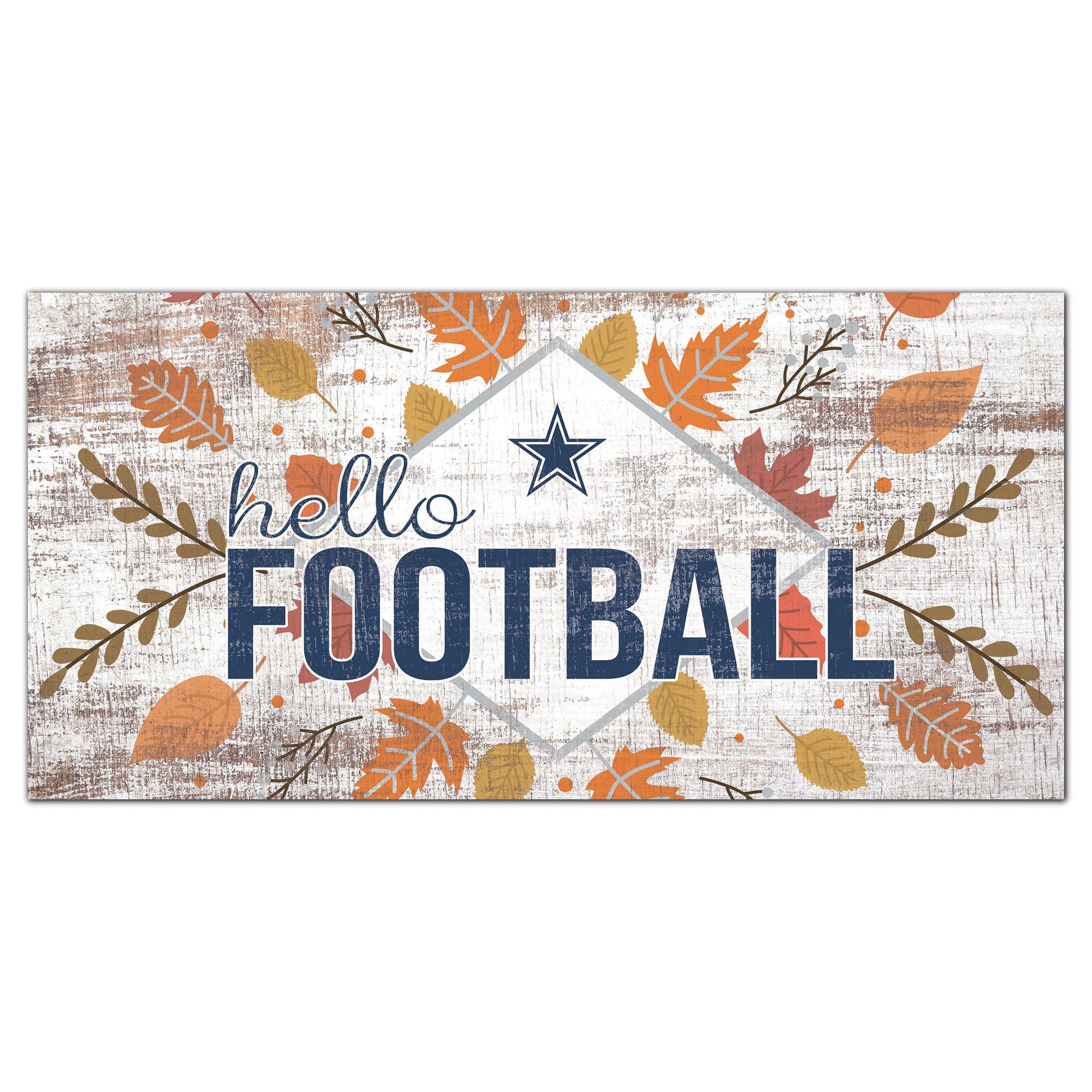 Dallas Cowboys 6'' x 12'' Hello Football Wall Art - Walmart.com