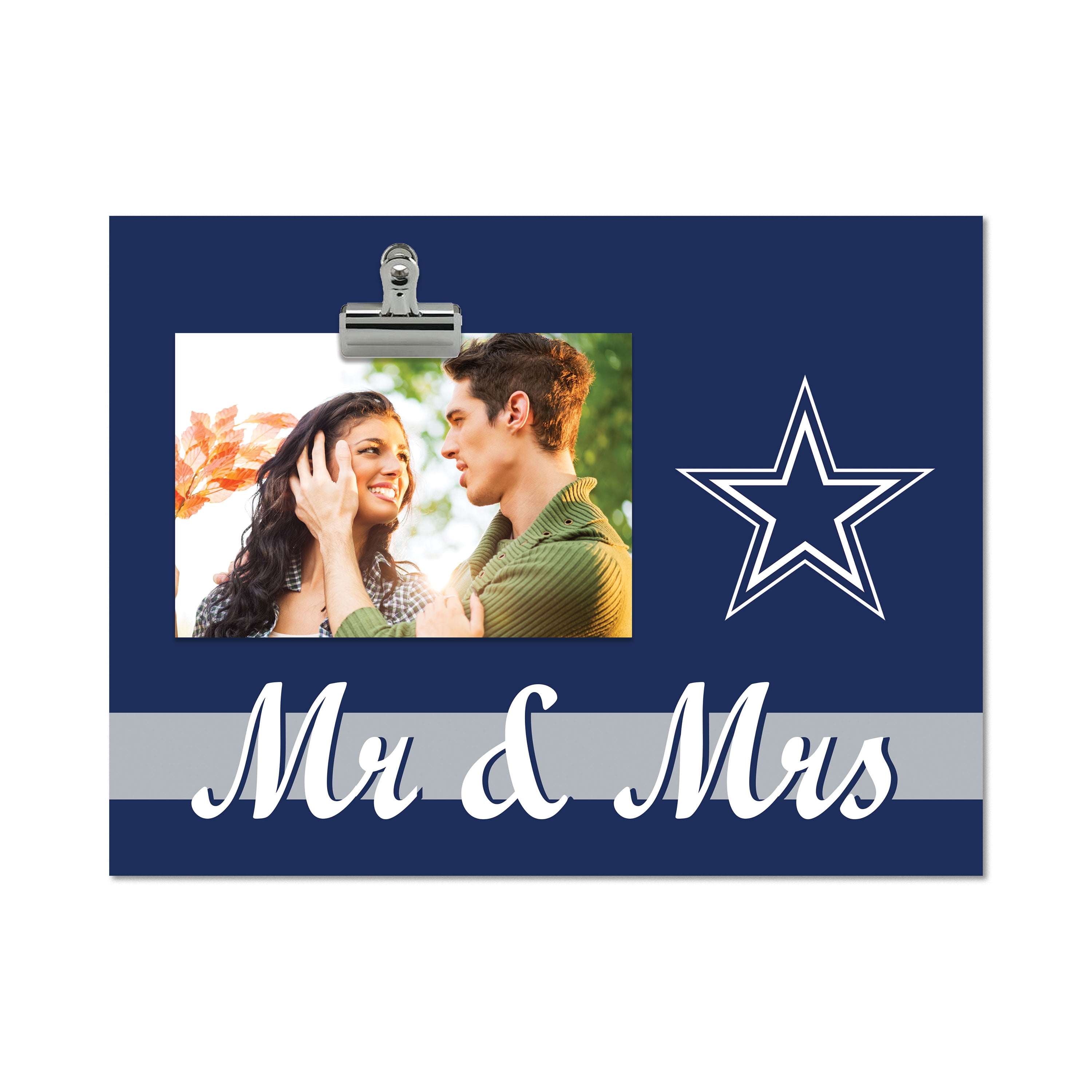 Dallas Cowboys 8" x 10.5" Briteline Mr & Mrs Clip Frame - Walmart.com