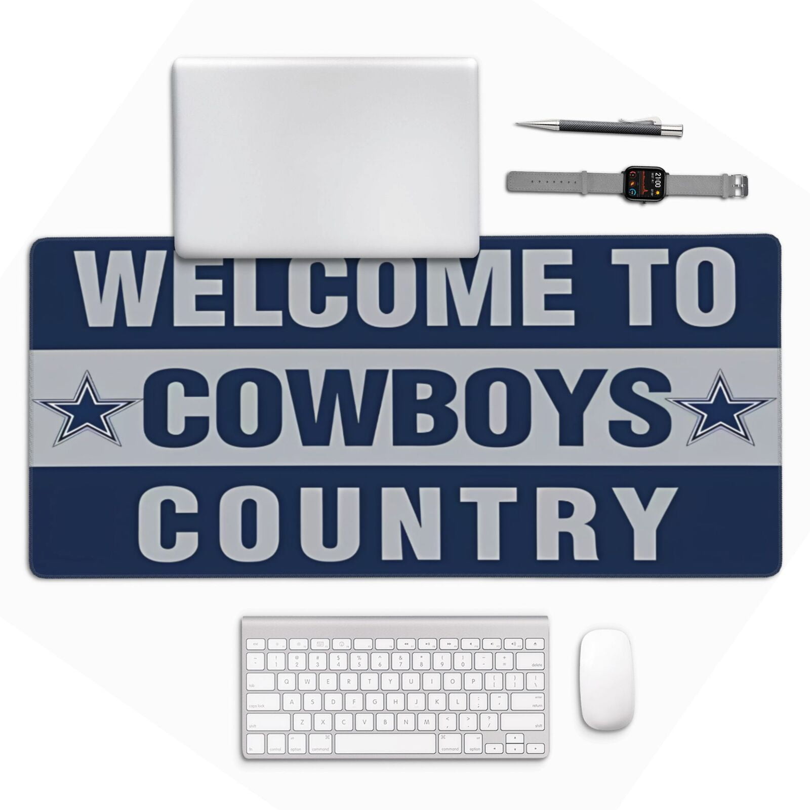 Cowboys Football Logo Mouse Pad, Personalized Oversized Rubber Keyboard ...