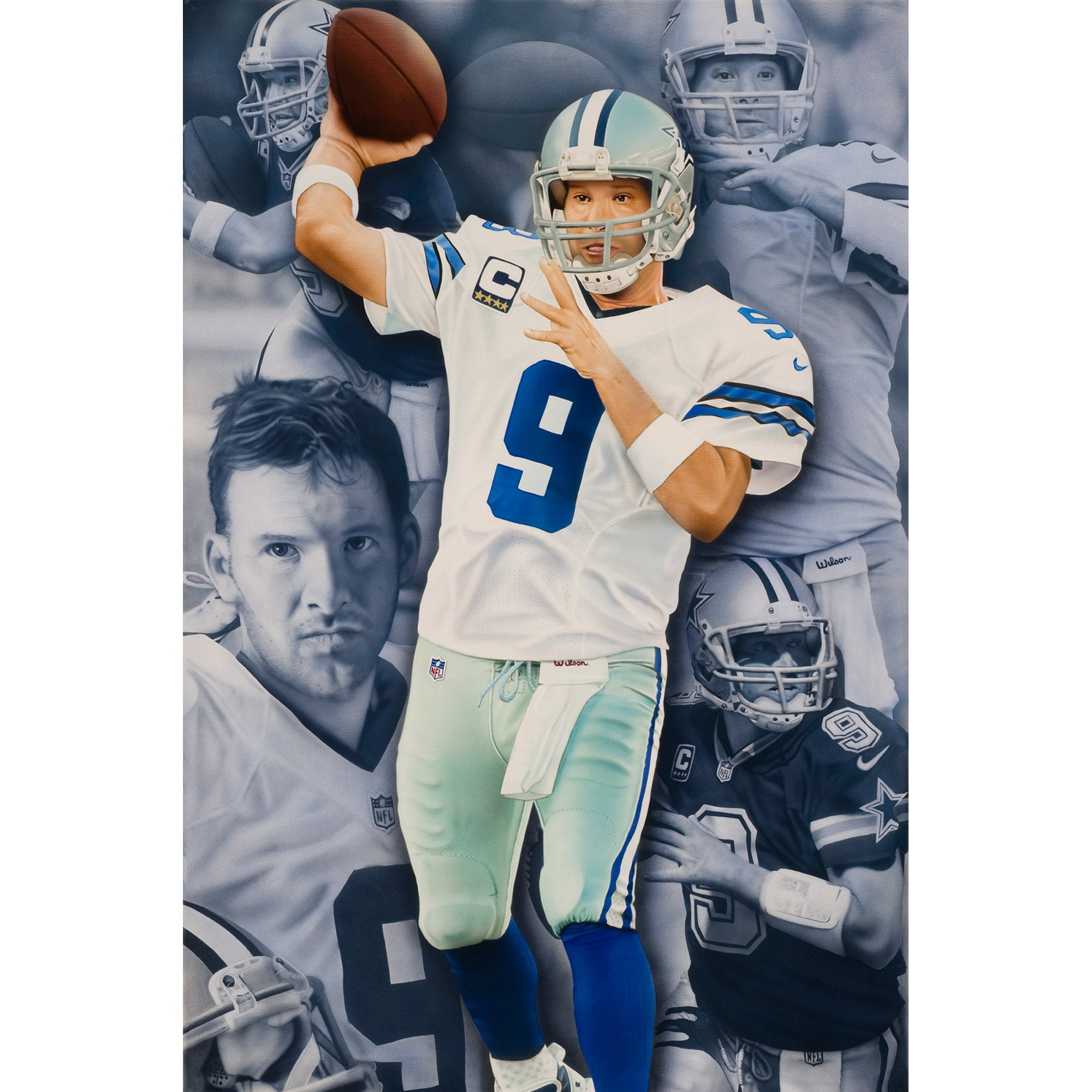 Dallas Cowboys Tony Romo Deacon Jones Foundation Fine Art Gicl-e Canvas ...