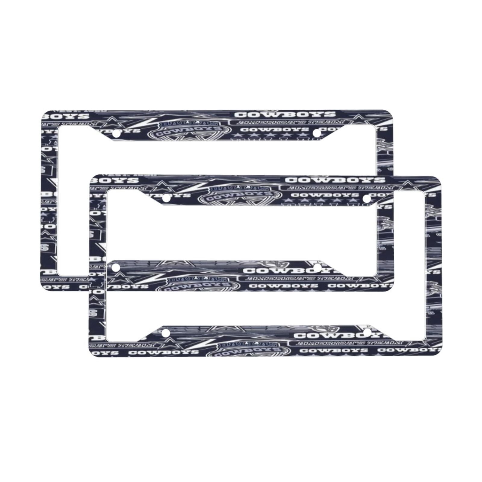 Dallas Custom 4-Hole Football License Plate Frame (Set of 2 ...