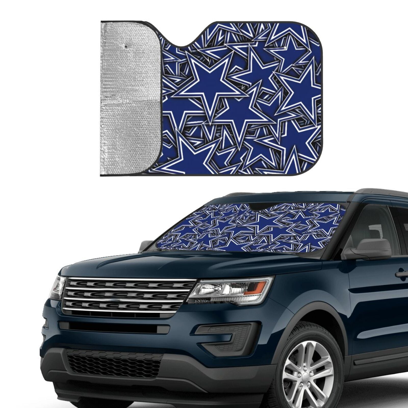 Dallas Custom Windshield Sunshade for Car SUV Truck UV Rays Visor ...
