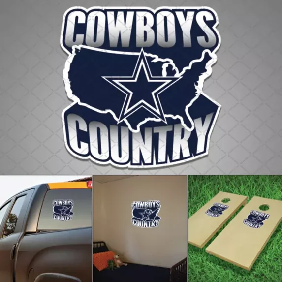 Dallas Dallas Football Team Country Sticker Decal Vinyl Football For ...