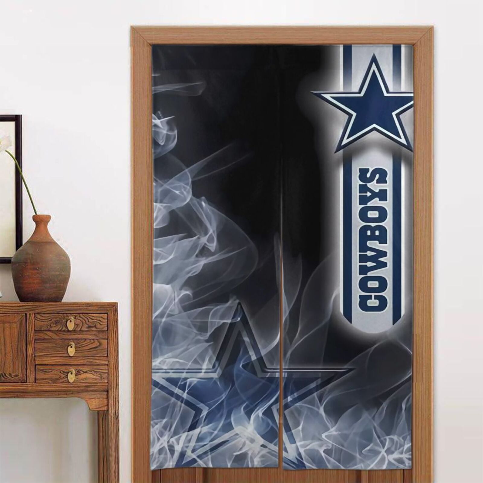 Dallas Door Curtain 34" x 56", Football Team Themed Blackout Door ...