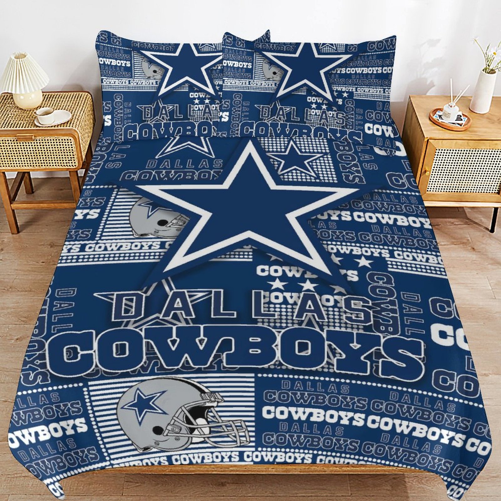 Dallas Football Bedding Set with Quilt Cover and Pillowcases,Soft ...