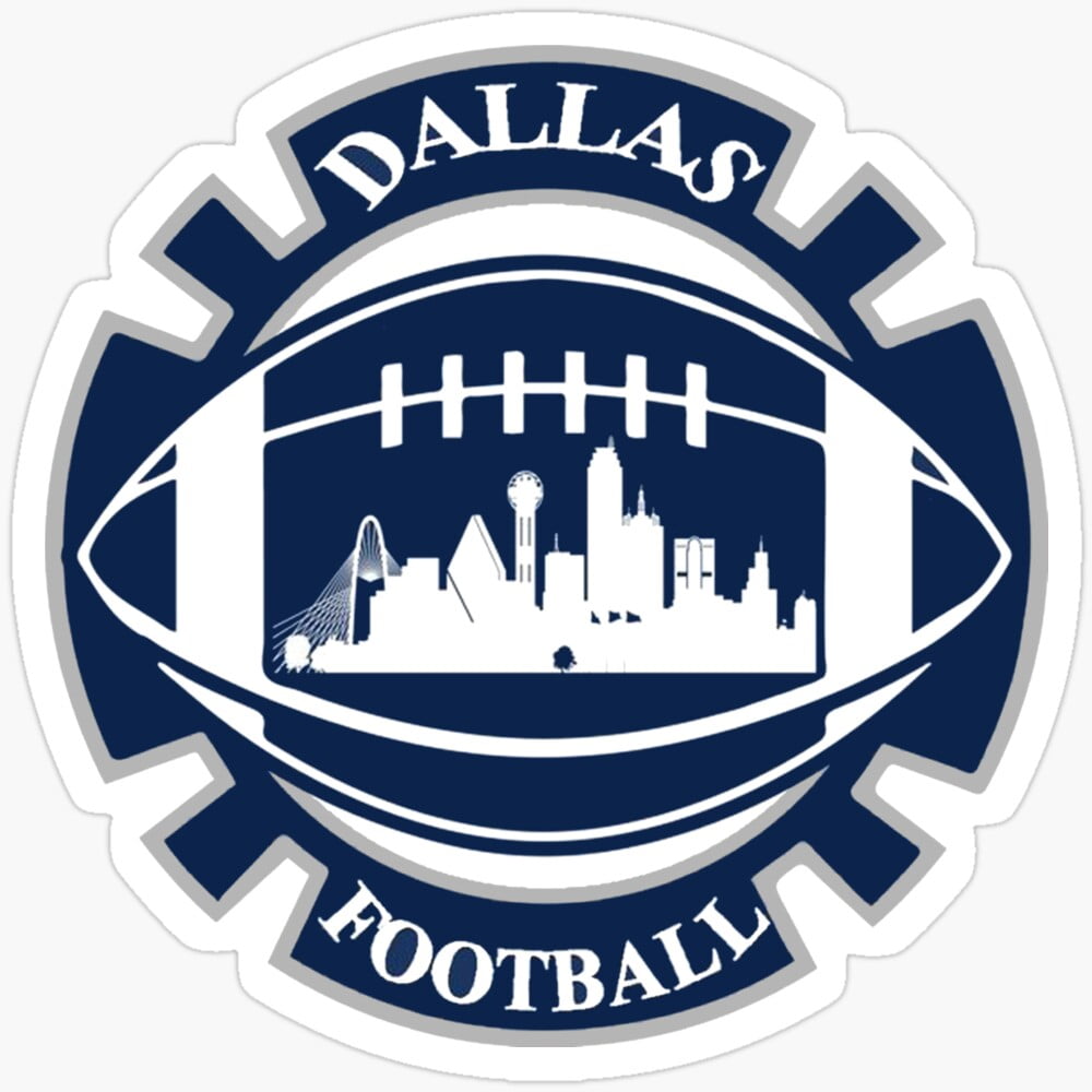 Dallas Football Round Aluminum Metal Shape Sticker Baseball Sticker ...
