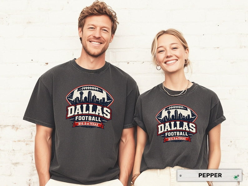 Dallas Football Shirt, Big D Texas City Fan Gear, Comfort Colors® Game ...