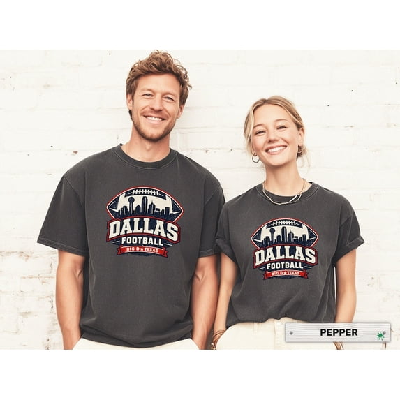 Dallas Football Shirt, Big D Texas City Fan Gear, Comfort Colors® Game ...