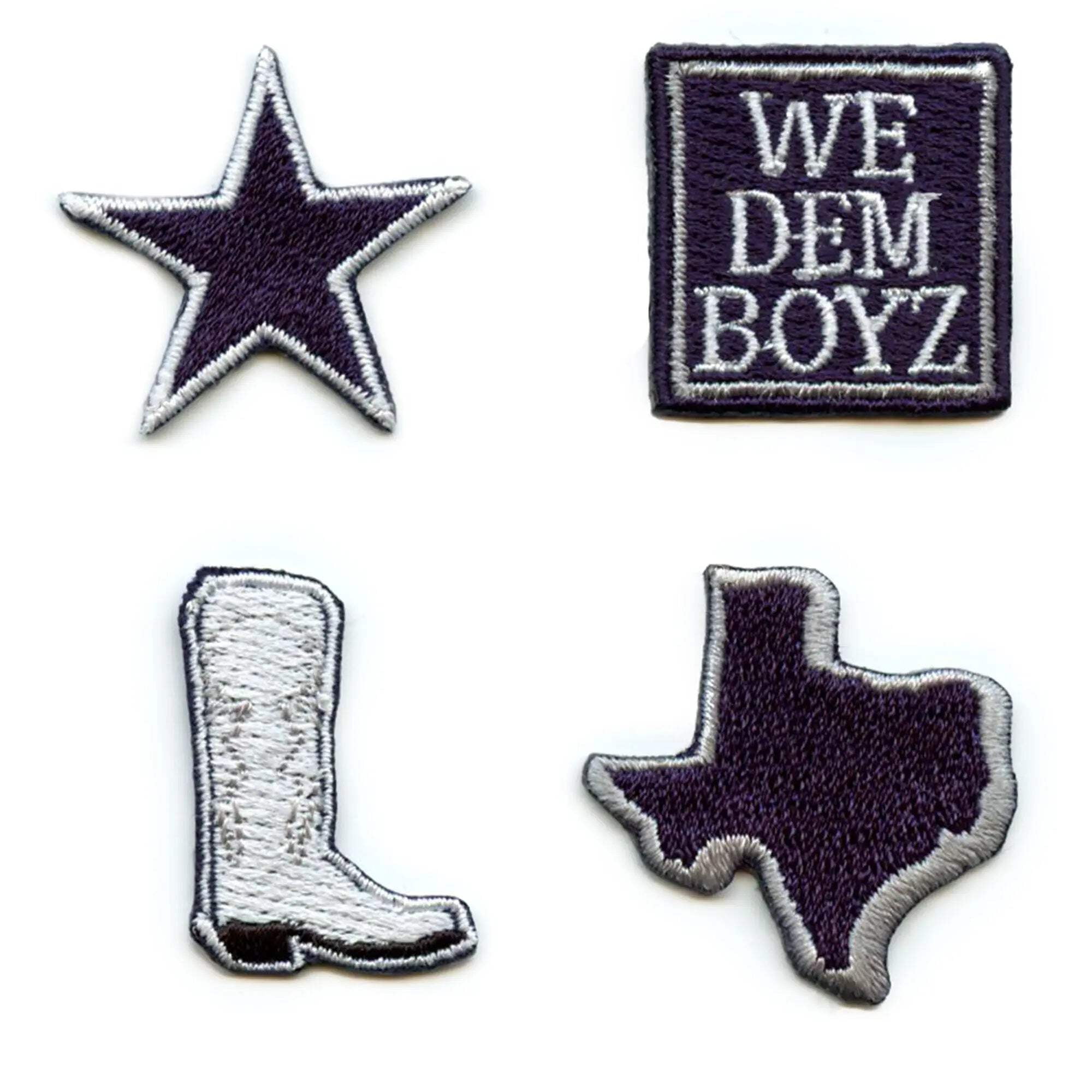 Dallas Football Team 4 Pack Mini Set Patch Boot Star Texas Embroidered ...