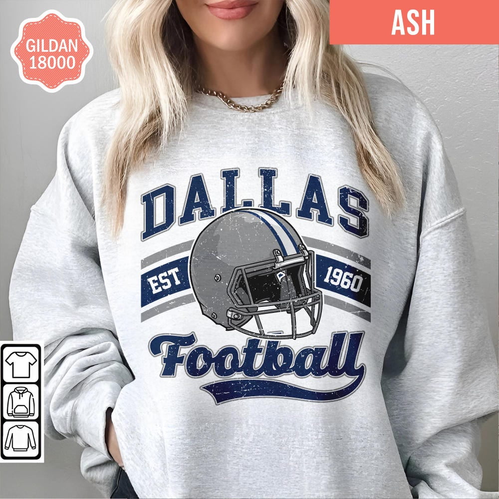 Dallas Football Vintage Style Sweatshirt, Dallas Football Shirt,Cowboy ...