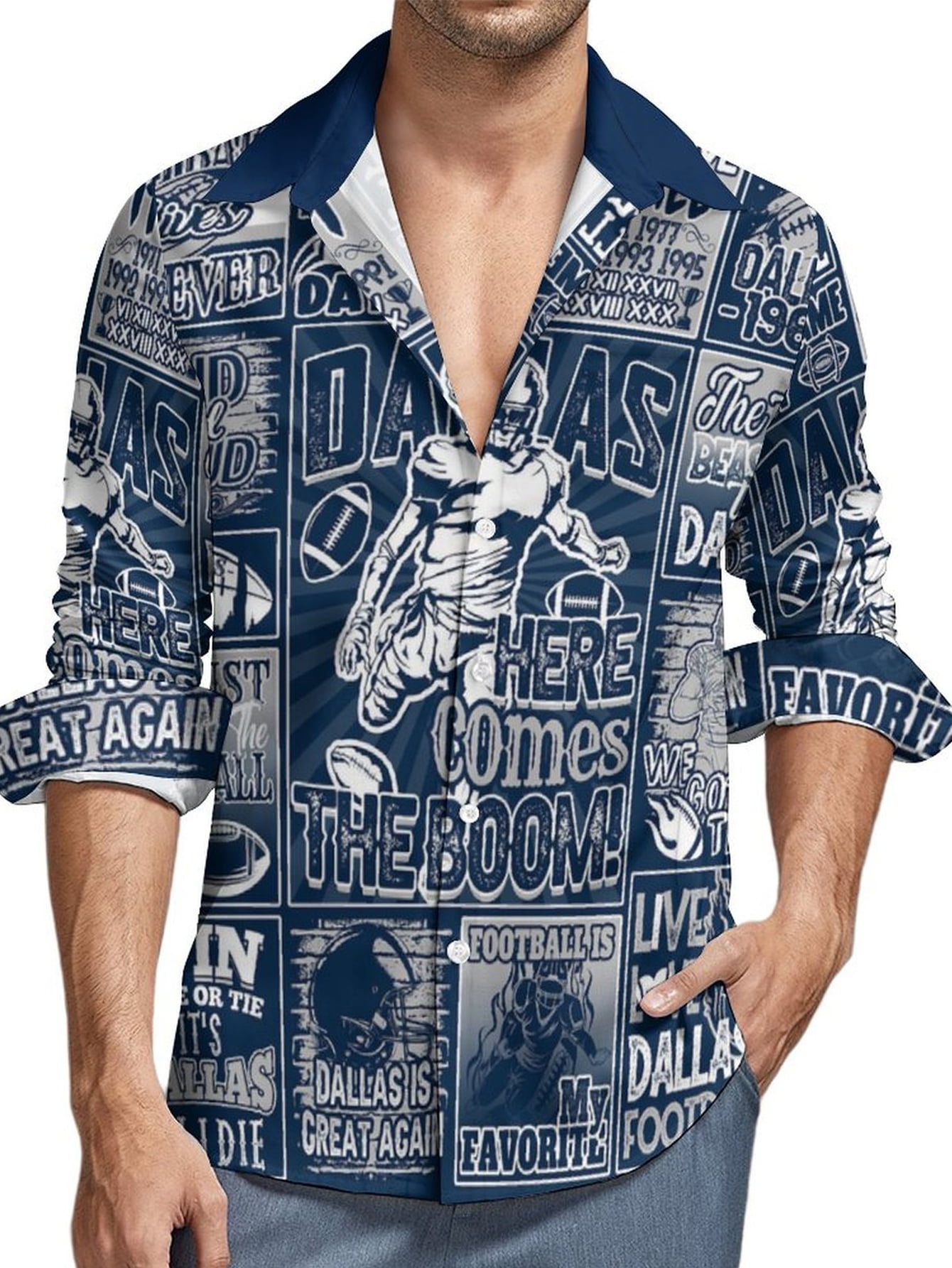 Dallas Logo & Mascots Long Sleeve Shirt PLUS SIZE - Game Day Outfit ...