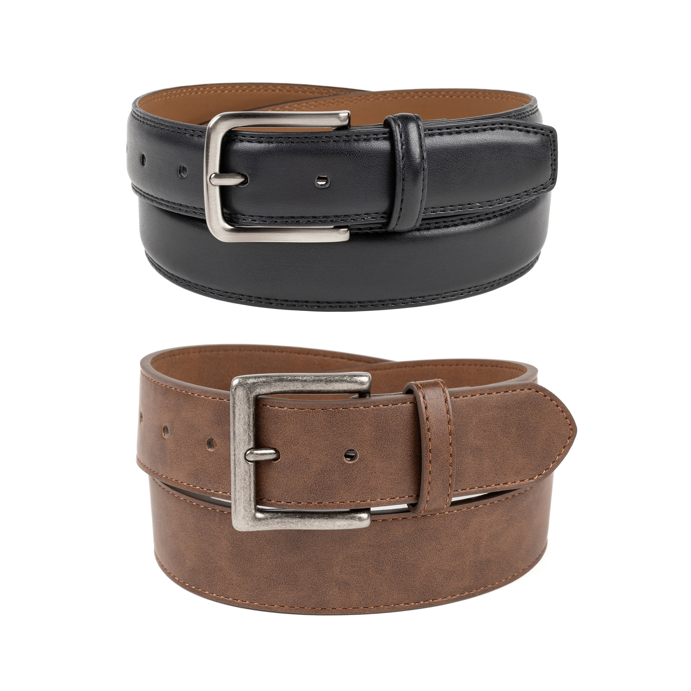 Dallas + Main 2 for 1 Feather Edge Double Stitch and Casual Belt ...