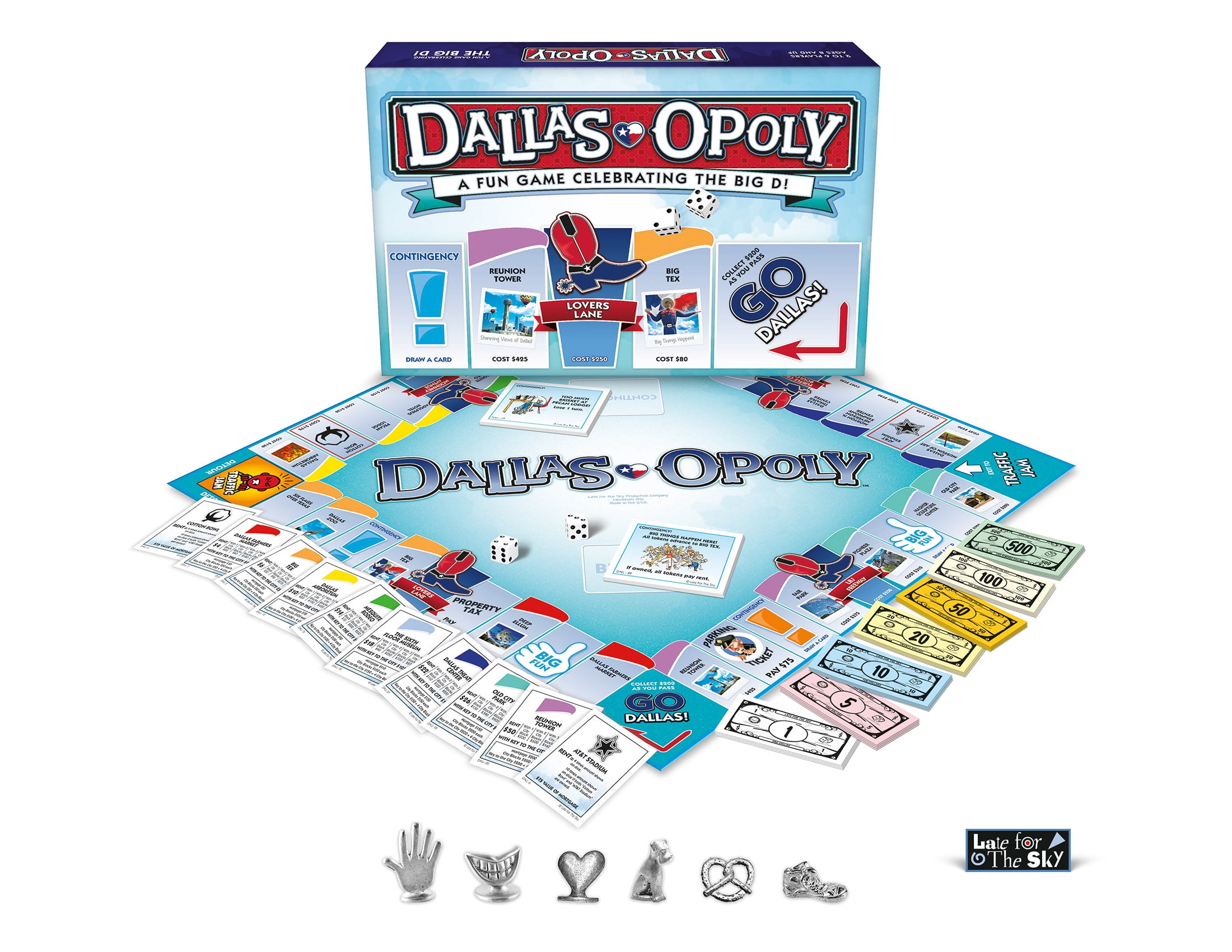 Dallas Opoly Board Game, by Late for the Sky - Walmart.com