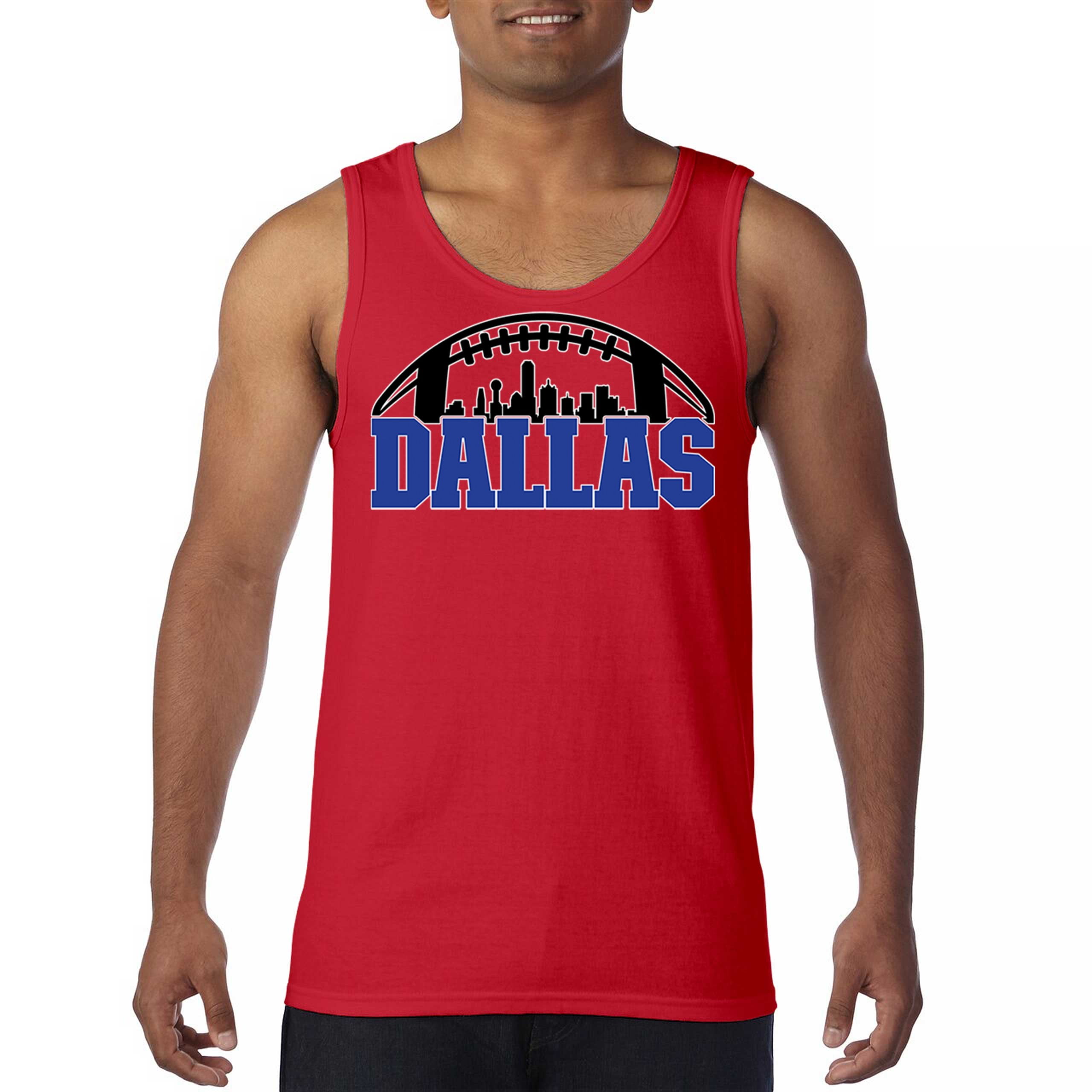 Dallas Skyline Football Tank Top Texas Fantasy League Bleed Blue ...