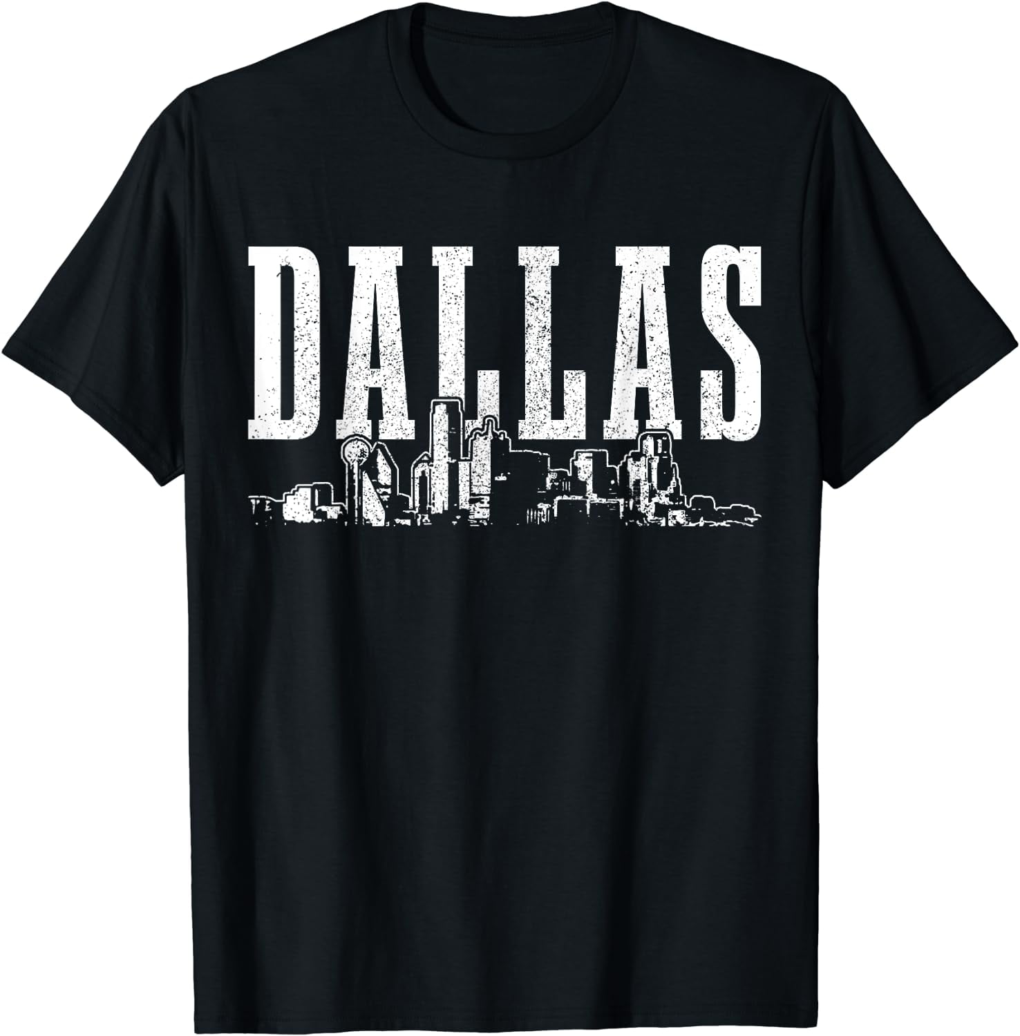 Dallas Skyline Pride Vintage Dallas Texas T-Shirt Black Large - Walmart.com