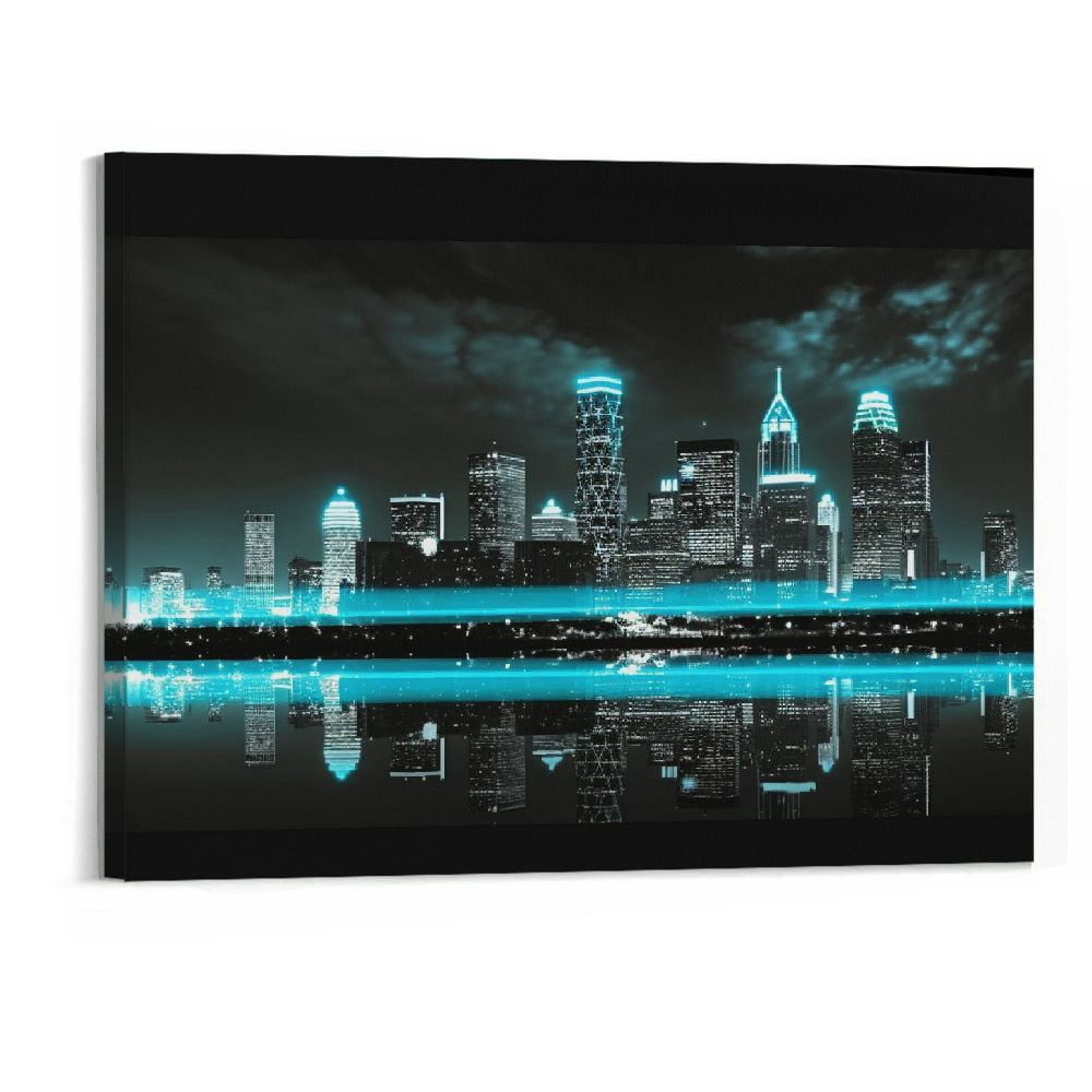 Dallas Skyline Wall Art Black and White Posters USA City Canvas Decor ...
