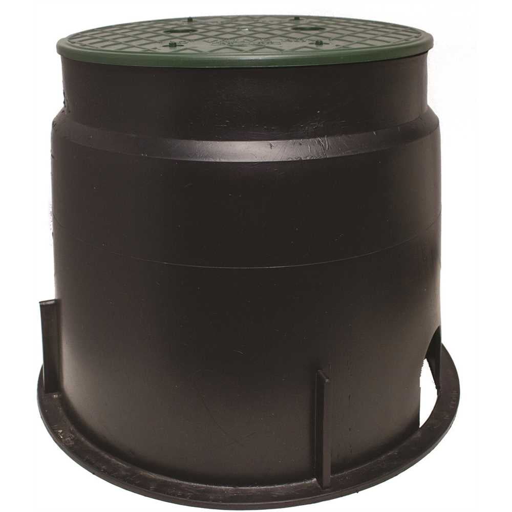Dallas Specialty DS1100 10 in. Valve Box Round Black Body with Green ...