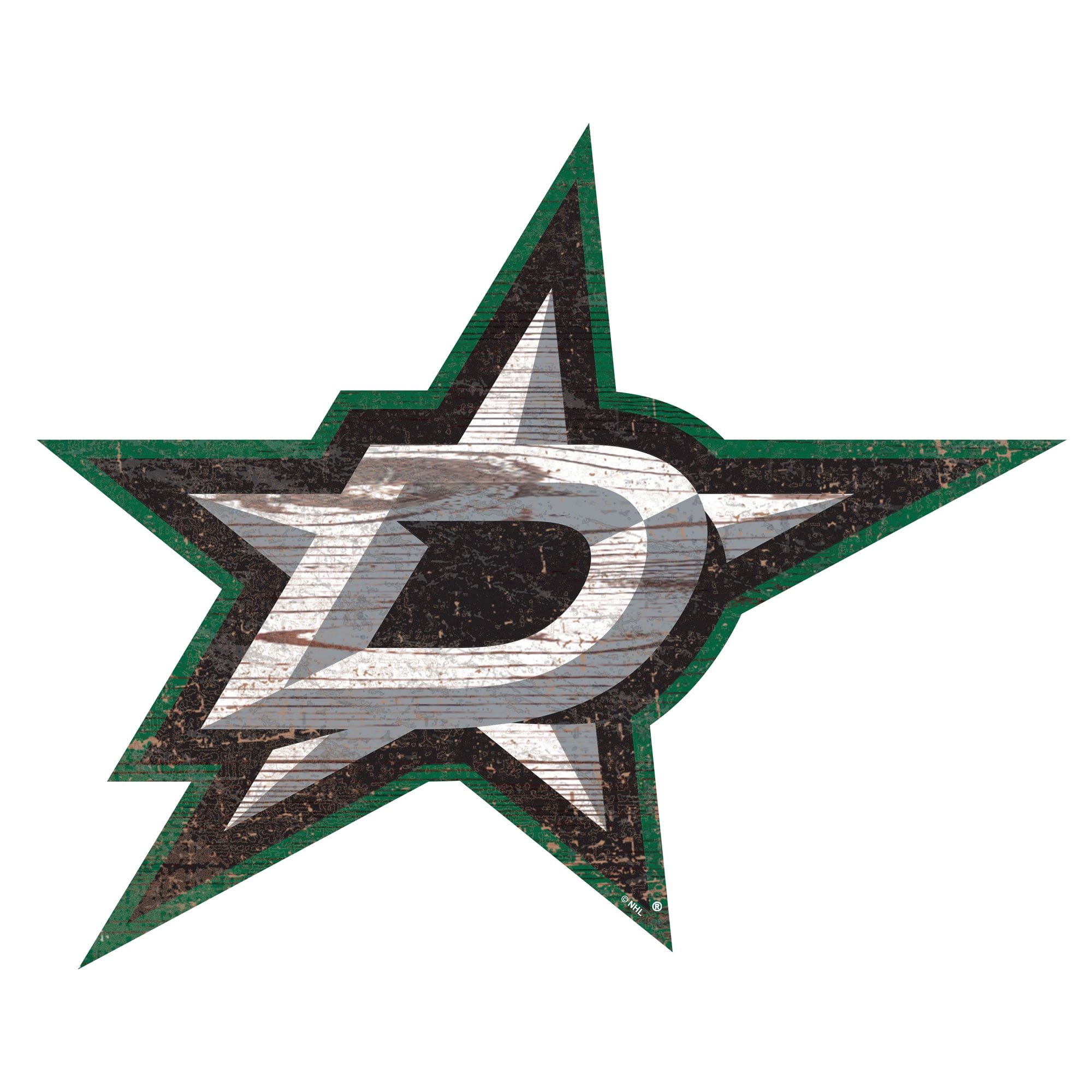 Dallas Stars 24'' x 24'' Distressed Logo Cutout Sign - Walmart.com