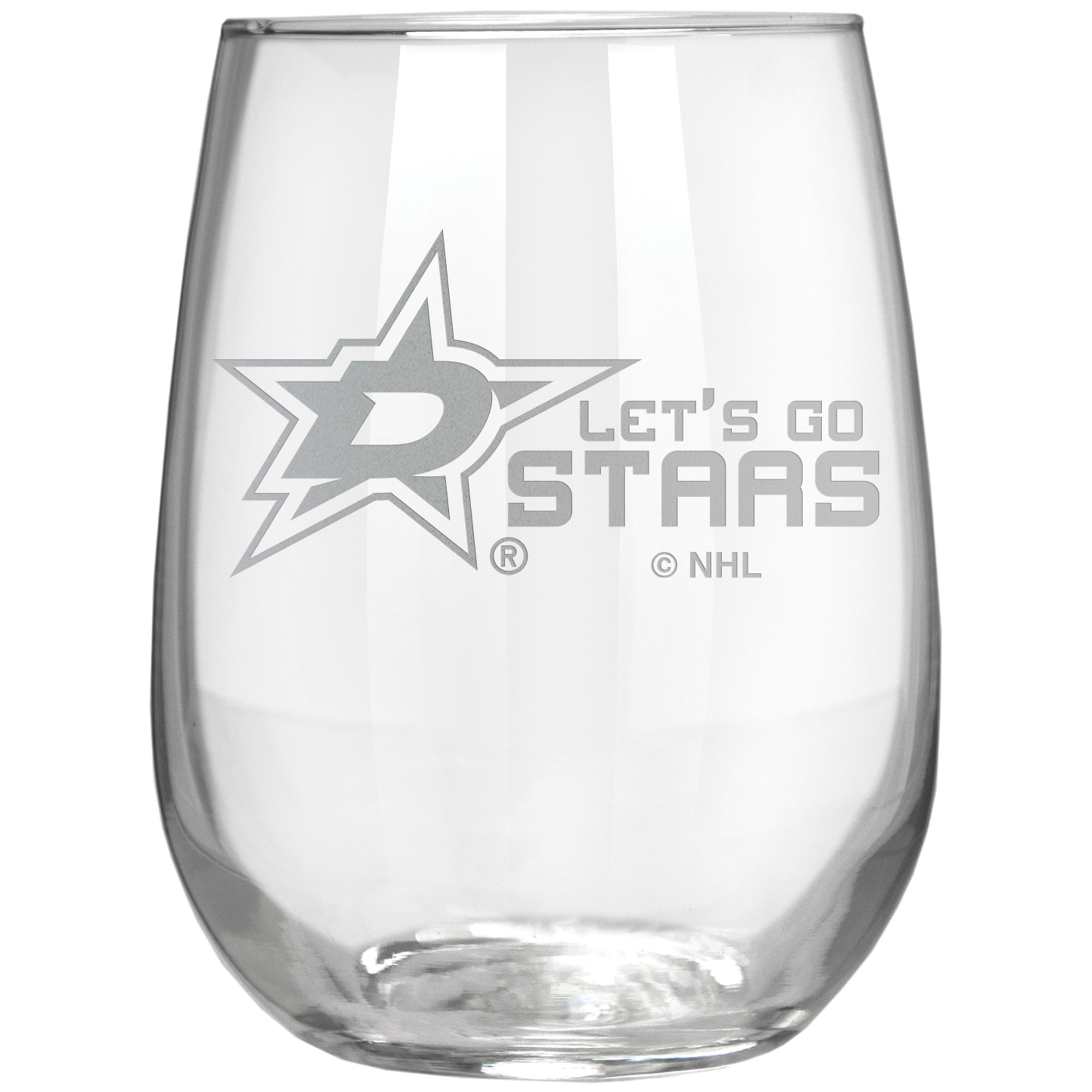 Dallas Stars Etched 17oz. Rally Cry Stemless Wine Glass - Walmart.com