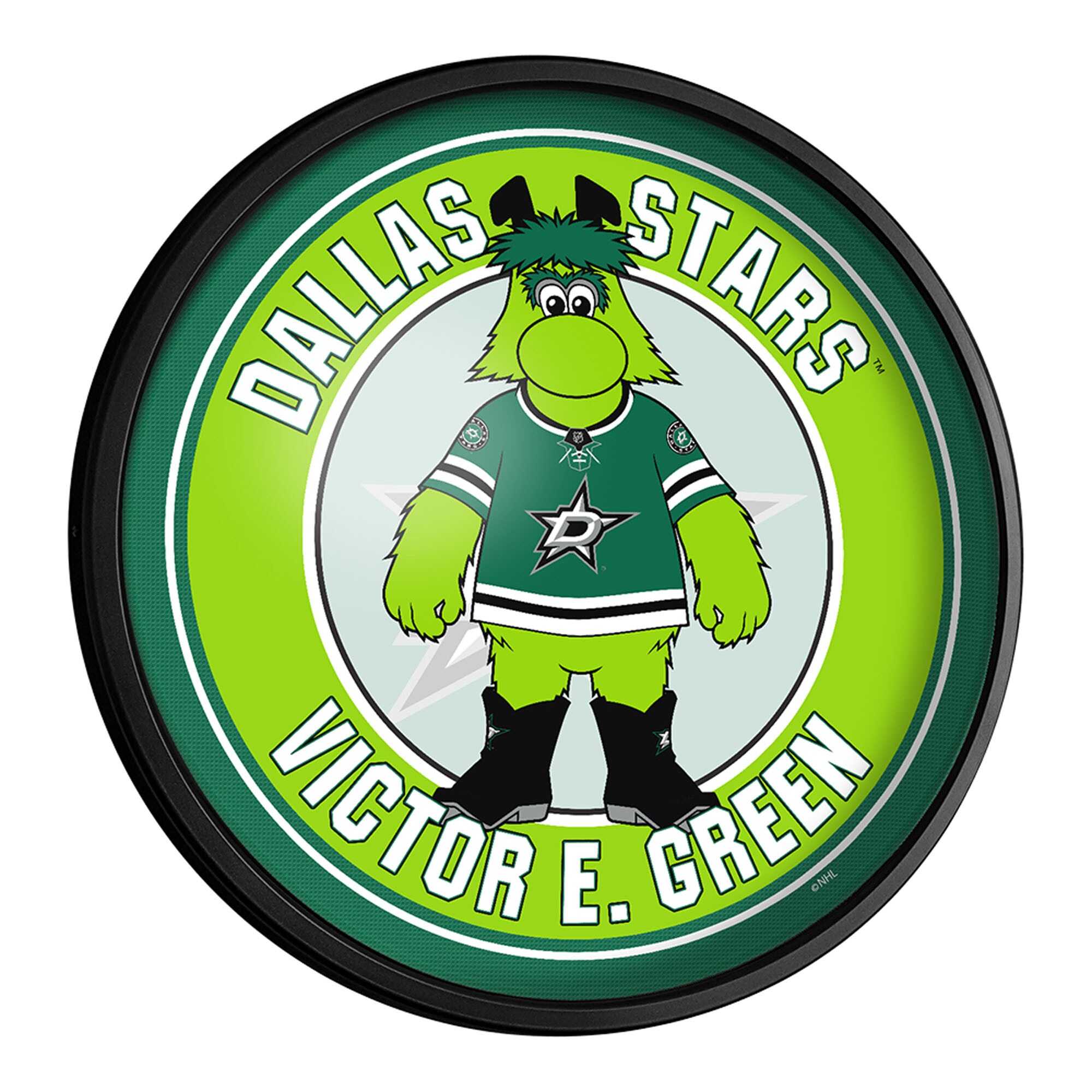 Dallas Stars Mascot 18'' Round Slimline Illuminated Wall Sign - Walmart.com